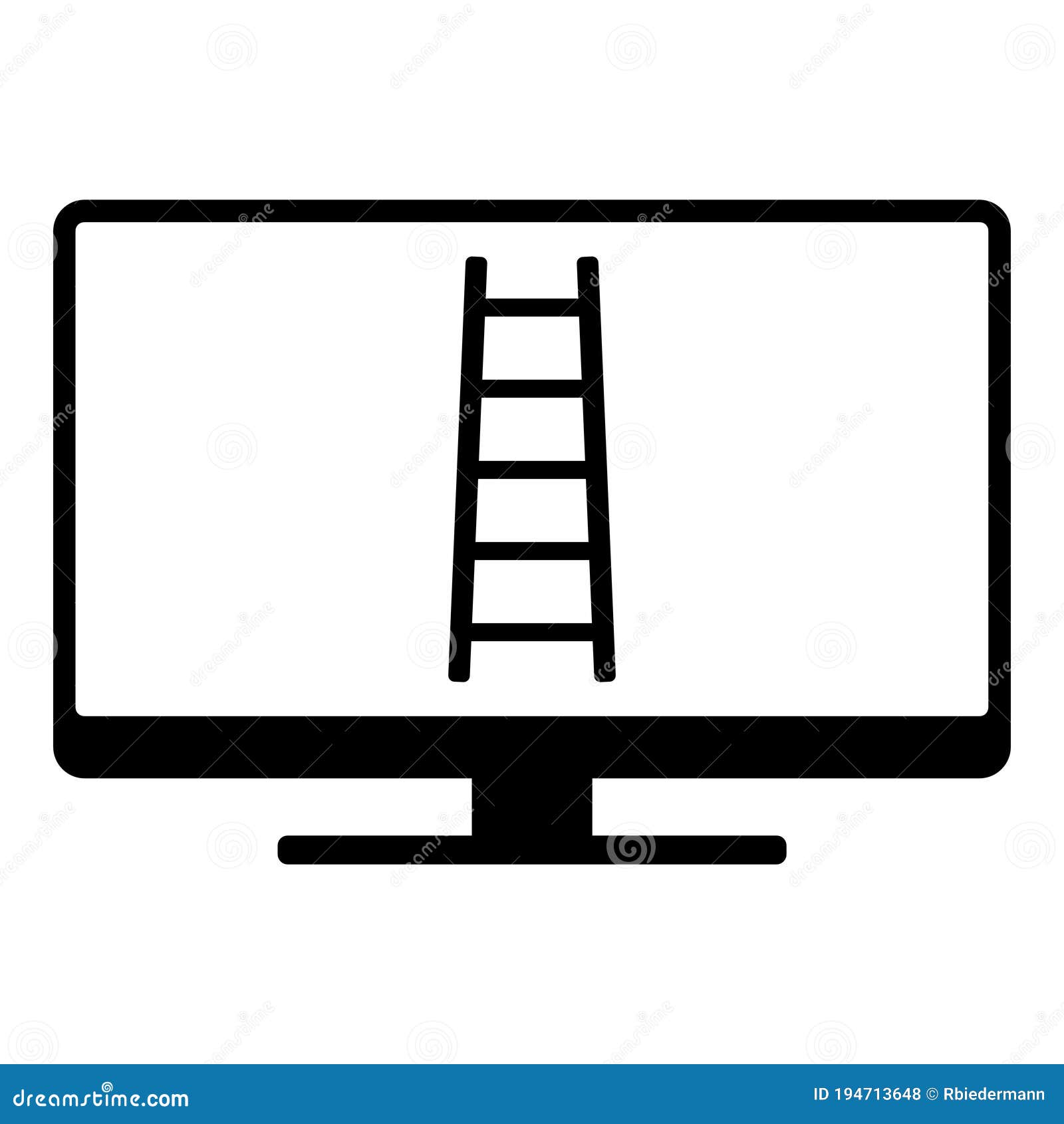 Ladder and screen stock vector. Illustration of tool - 194713648