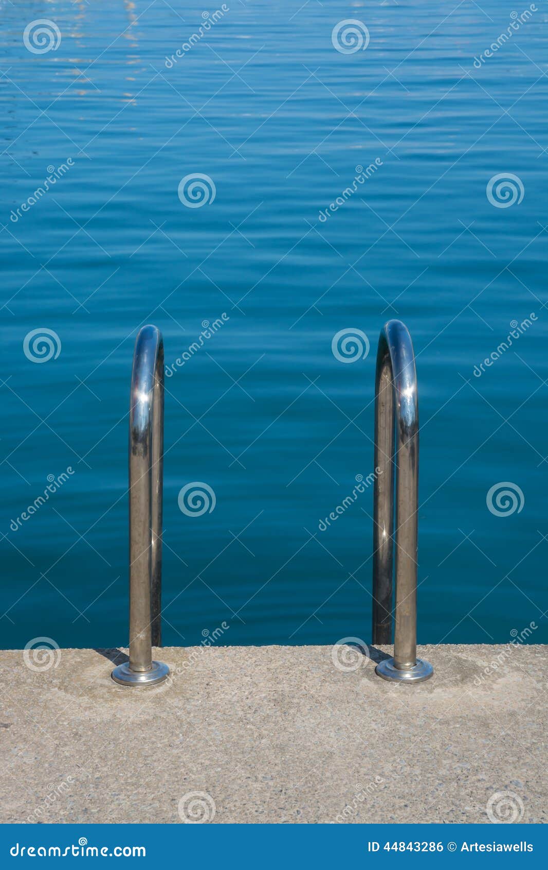 Ladder into the sea stock photo. Image of mediterranean - 44843286