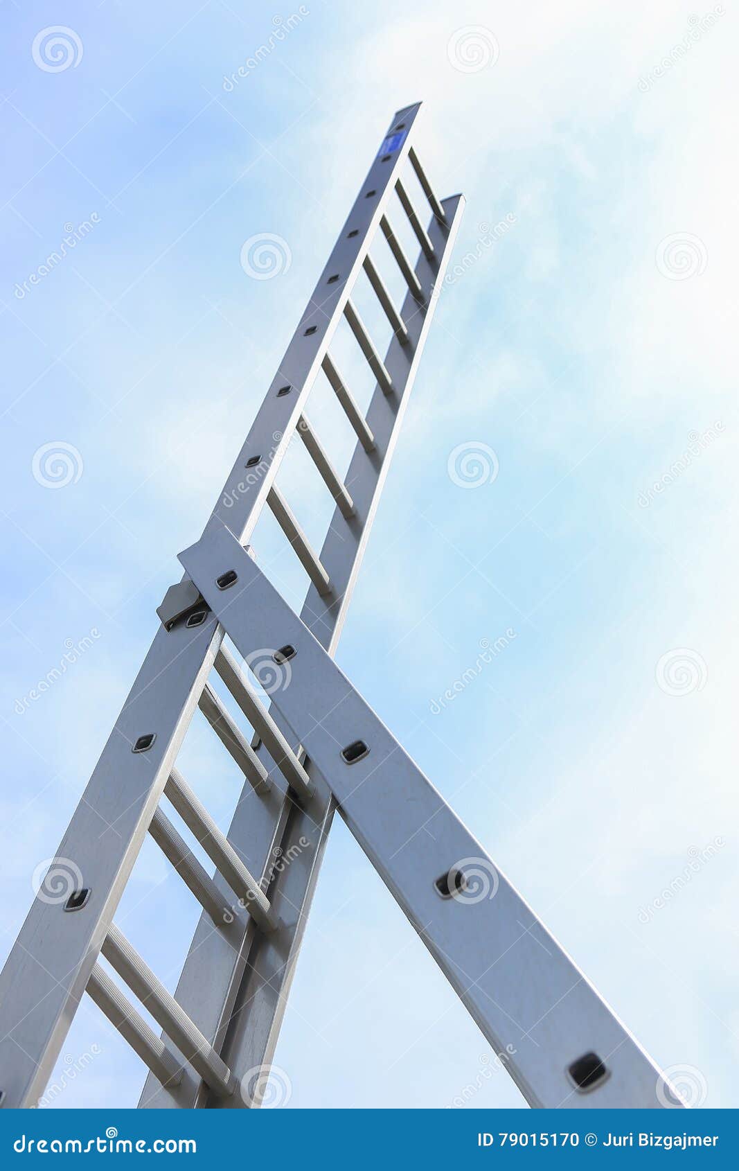 Ladder sent to top in sky stock photo. Image of moving - 79015170