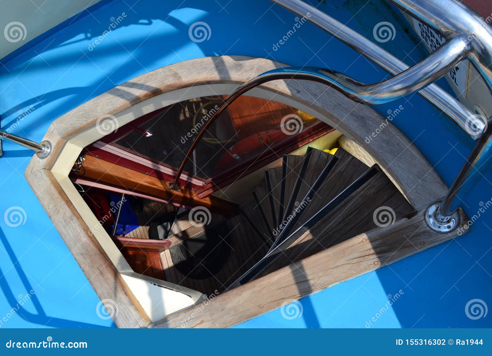 Ladder on the Ship Leading from Cabin To Deck Stock Photo - Image of ...