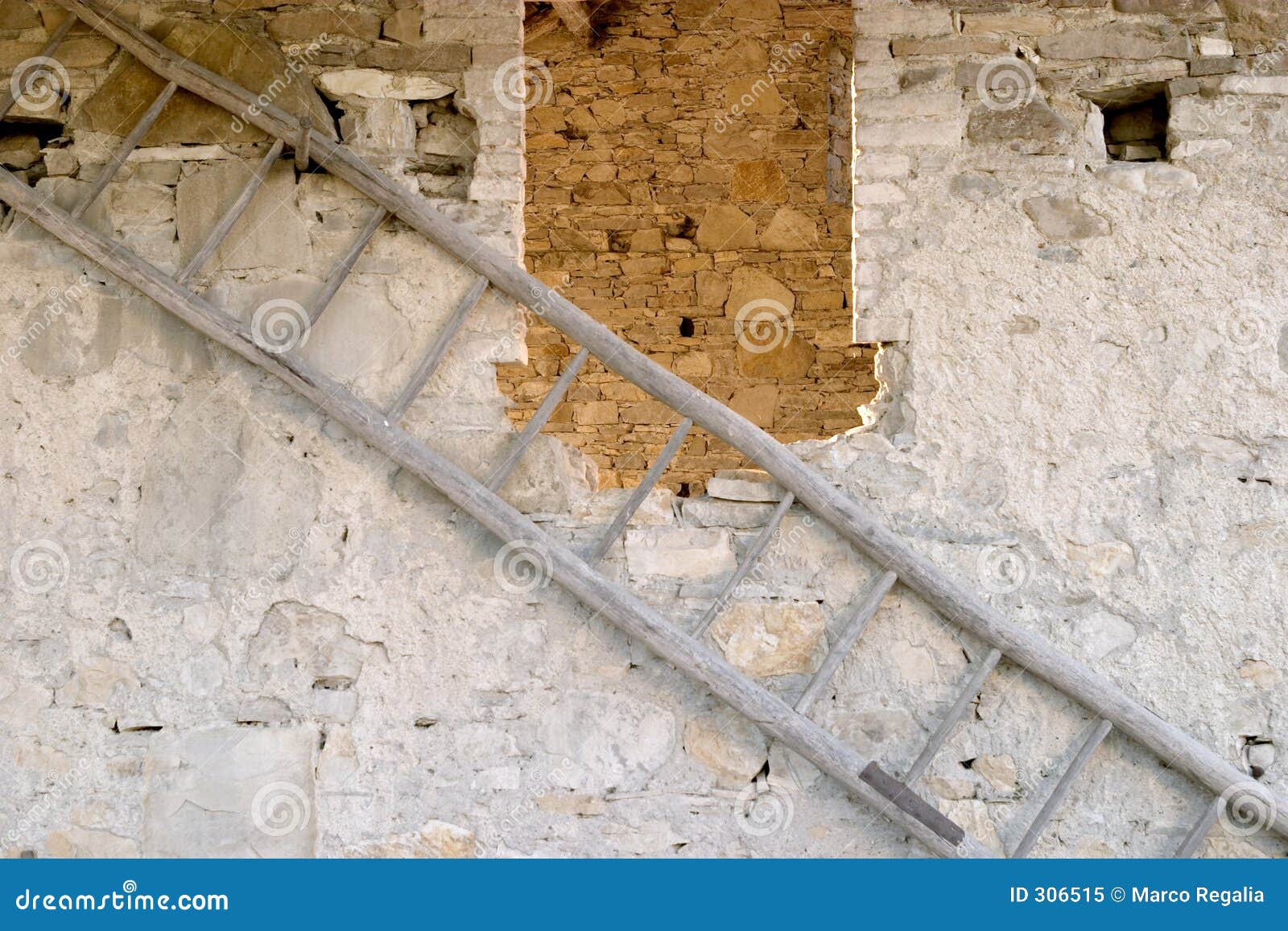 Ladder on Side of Old Building Stock Image - Image of barn, lying: 306515