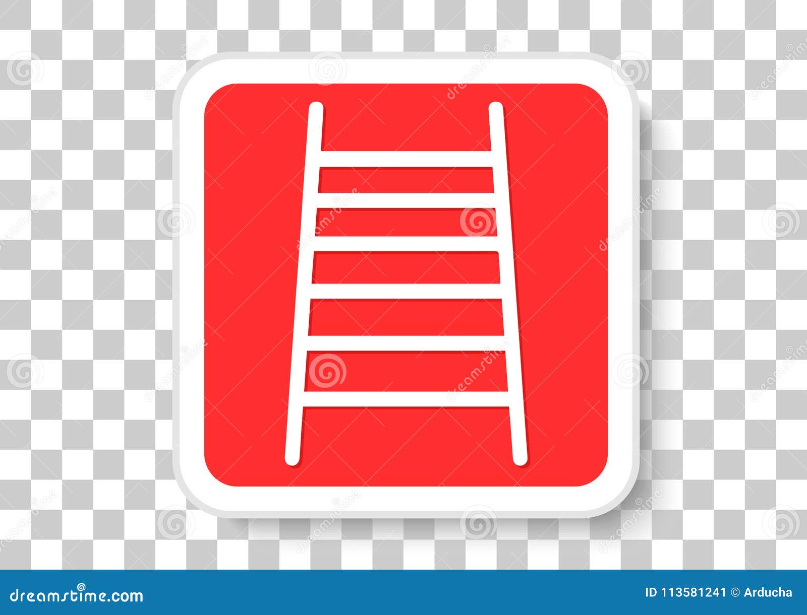 Ladder Sign stock vector. Illustration of vector, accident - 113581241