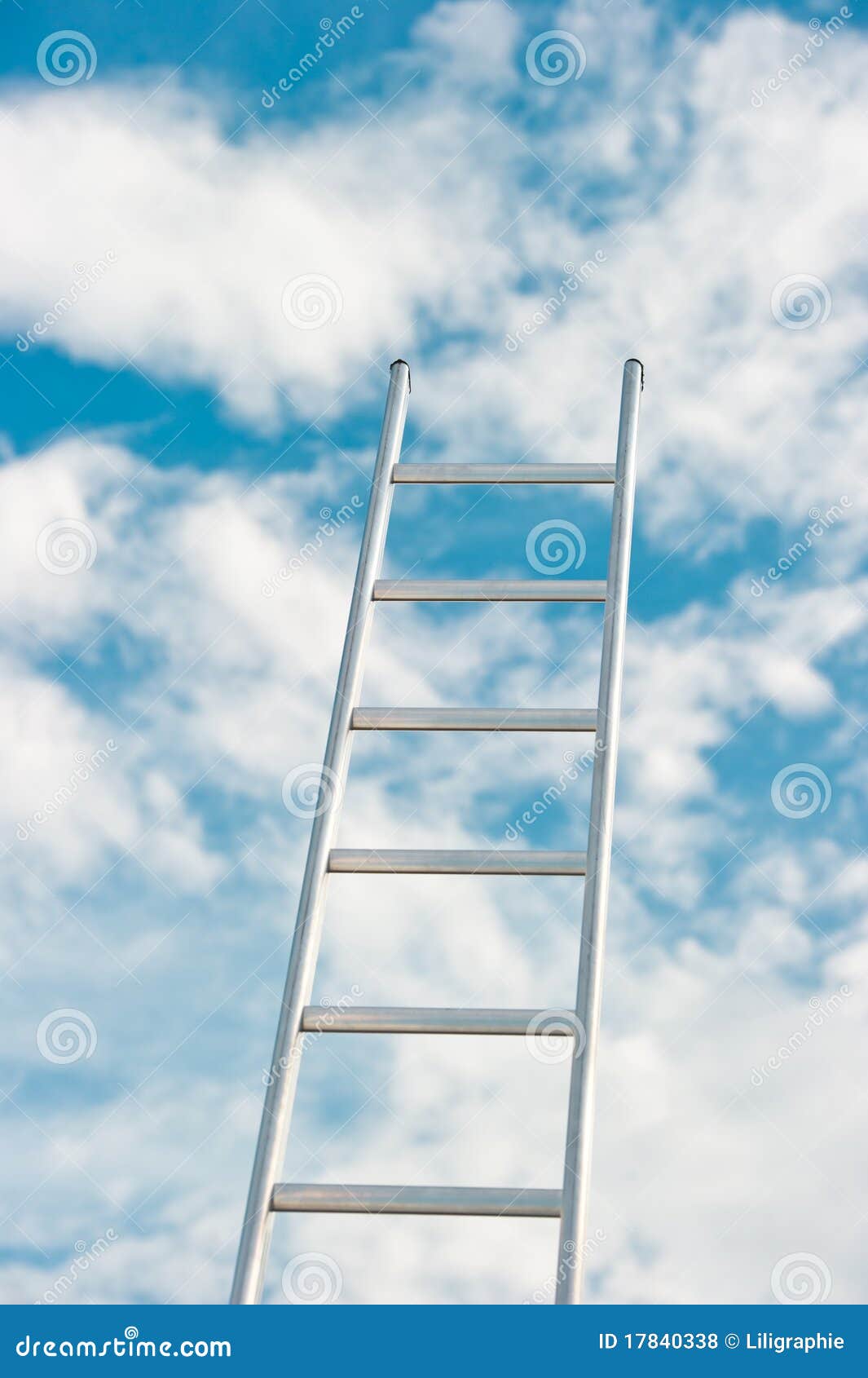 Ladder in the sky stock photo. Image of extention, outdoors - 17840338