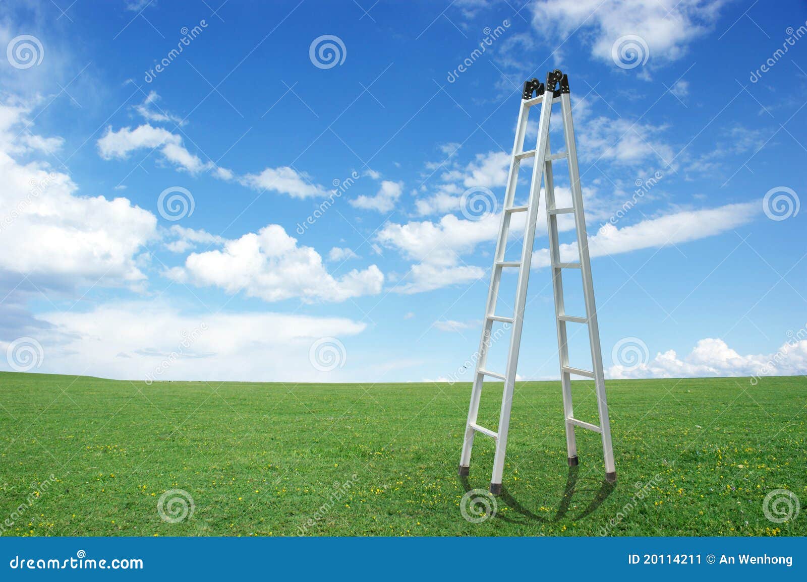 Ladder in the sky stock image. Image of climb, stay, strive - 20114211
