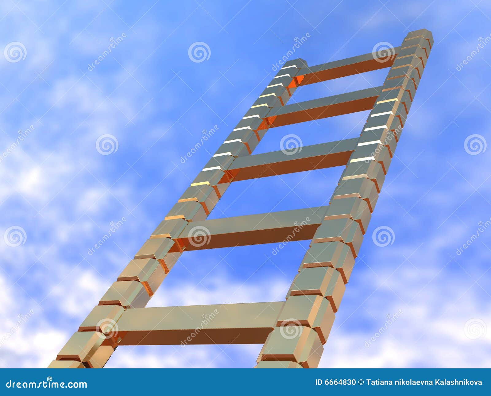 Ladder in the sky stock illustration. Illustration of dream - 6664830