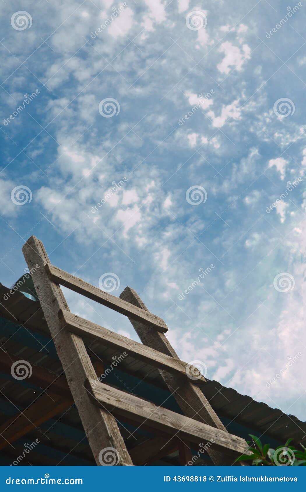 Ladder in the sky stock photo. Image of challenge, ladder - 43698818