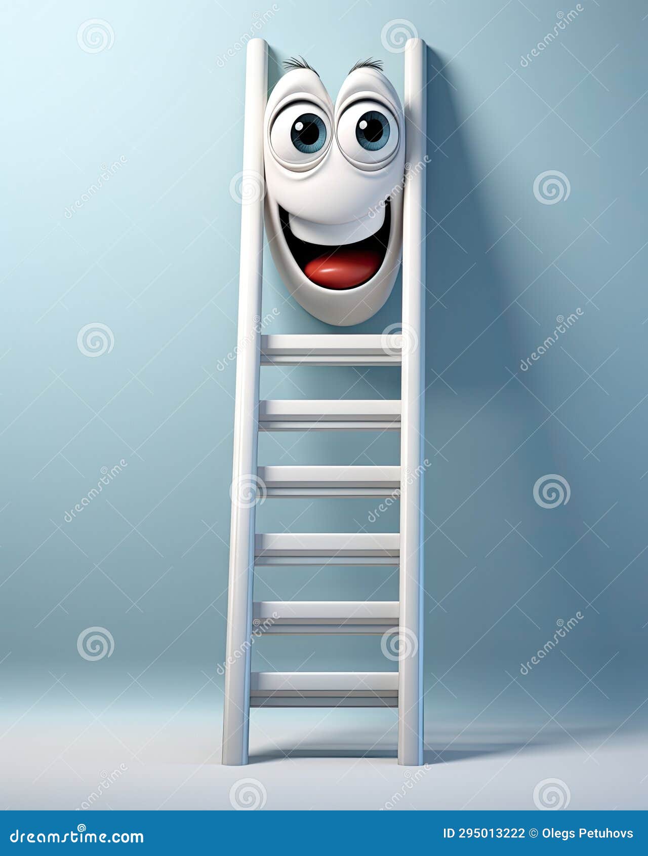 A Ladder with a Smiling Face on it S Side. Generative Ai Stock ...