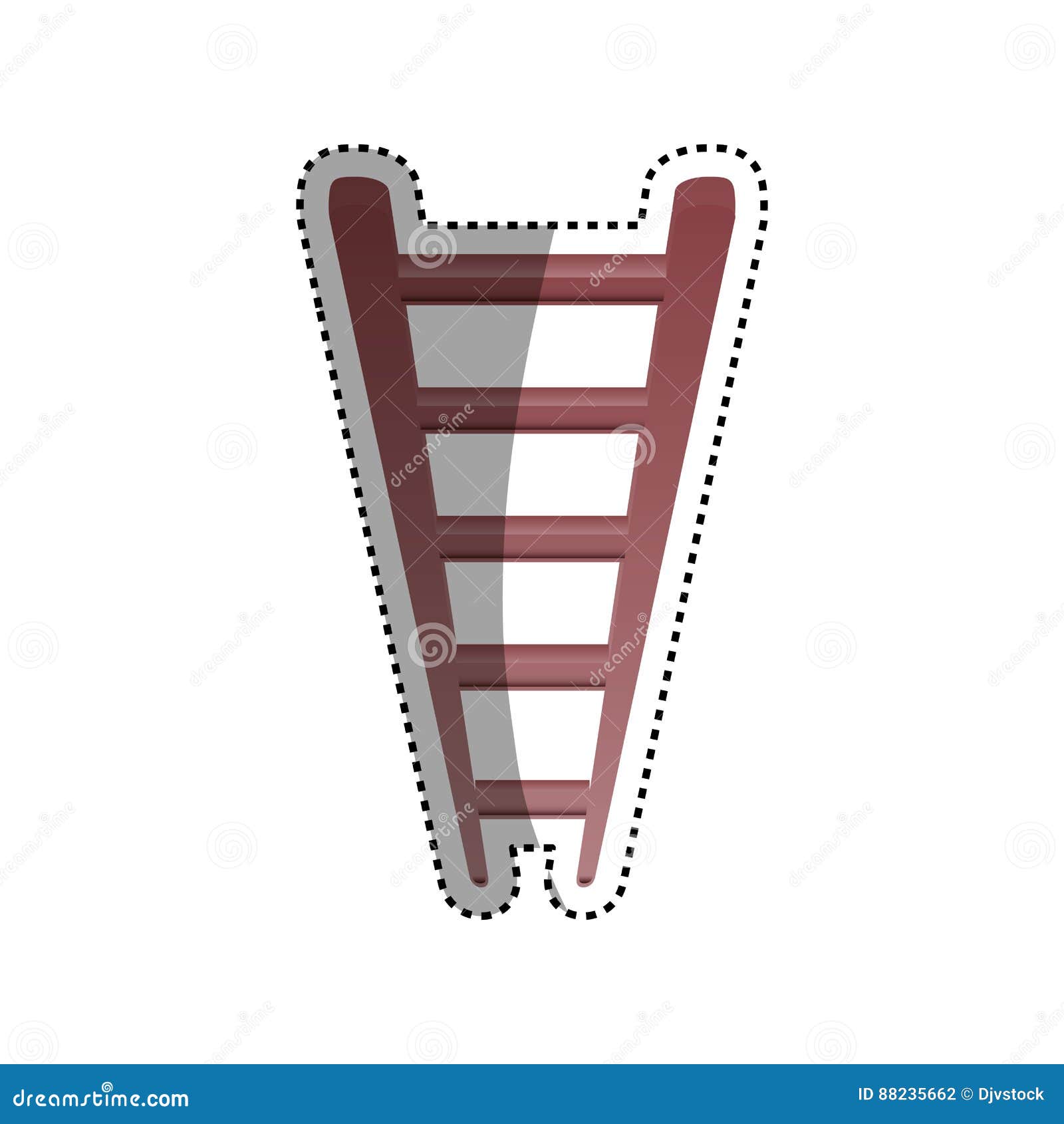 Ladder or staircase symbol stock illustration. Illustration of icon ...