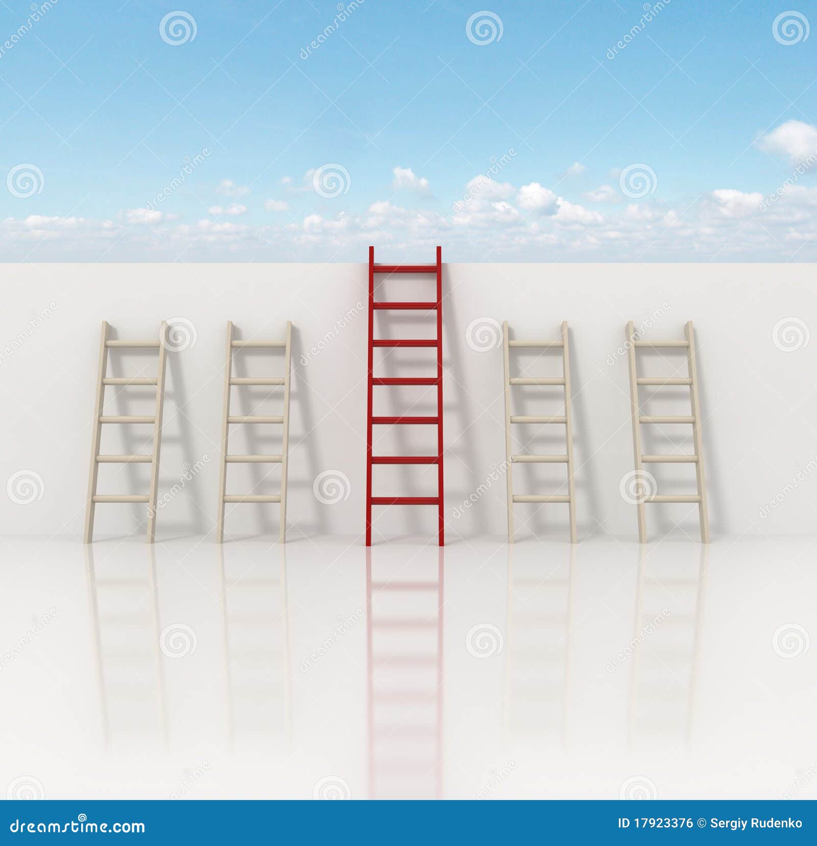 Ladder of Success stock illustration. Illustration of dimensional ...