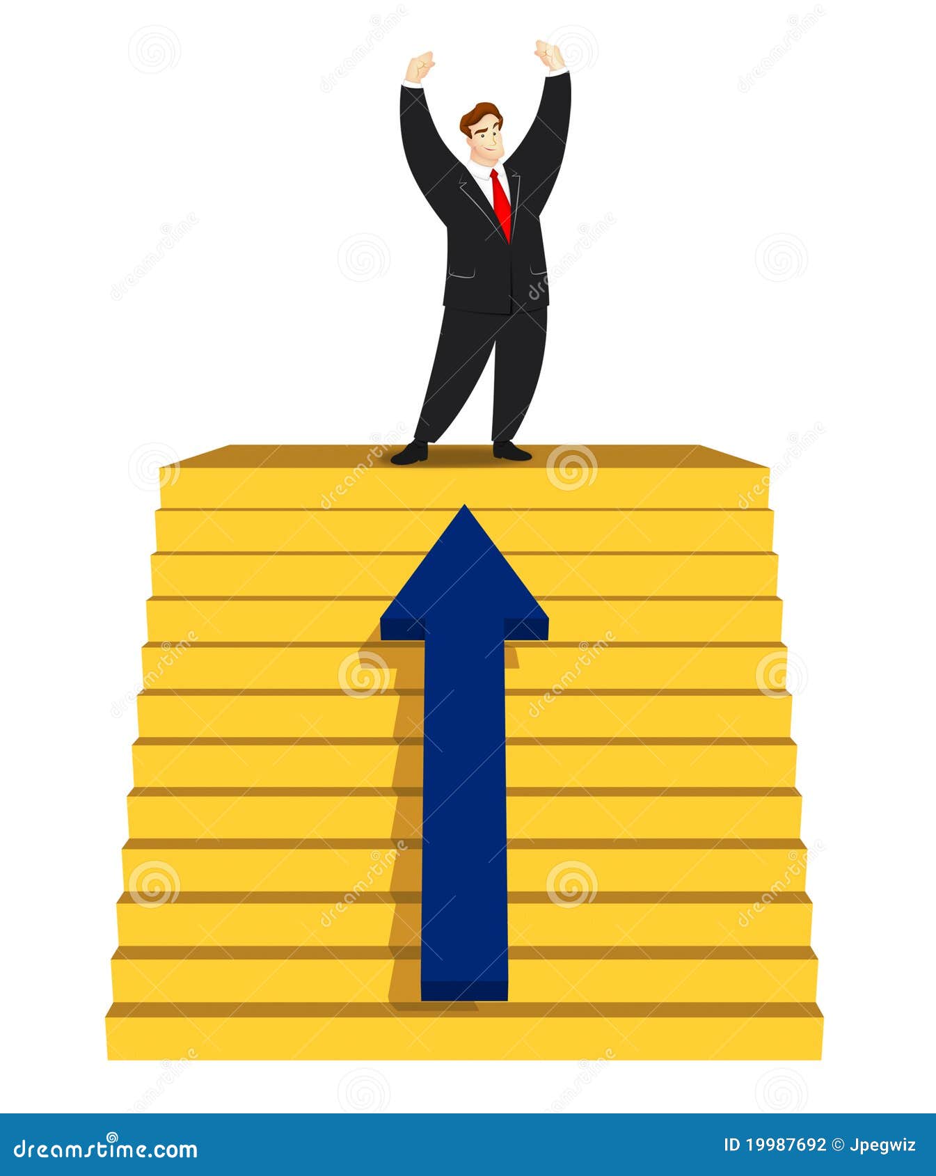 Ladder of Success stock illustration. Illustration of executives - 19987692