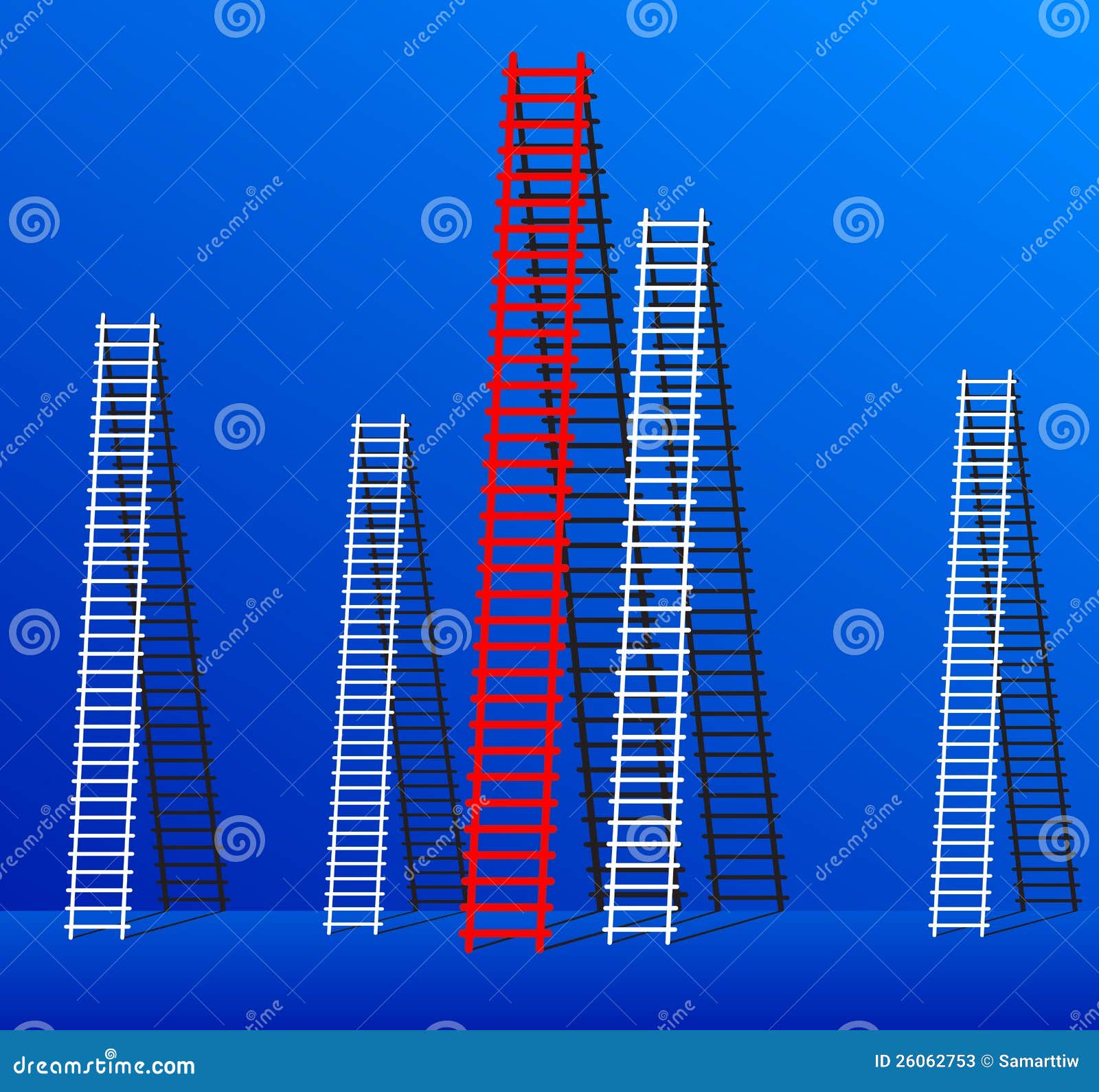Ladder of success. stock vector. Illustration of education - 26062753