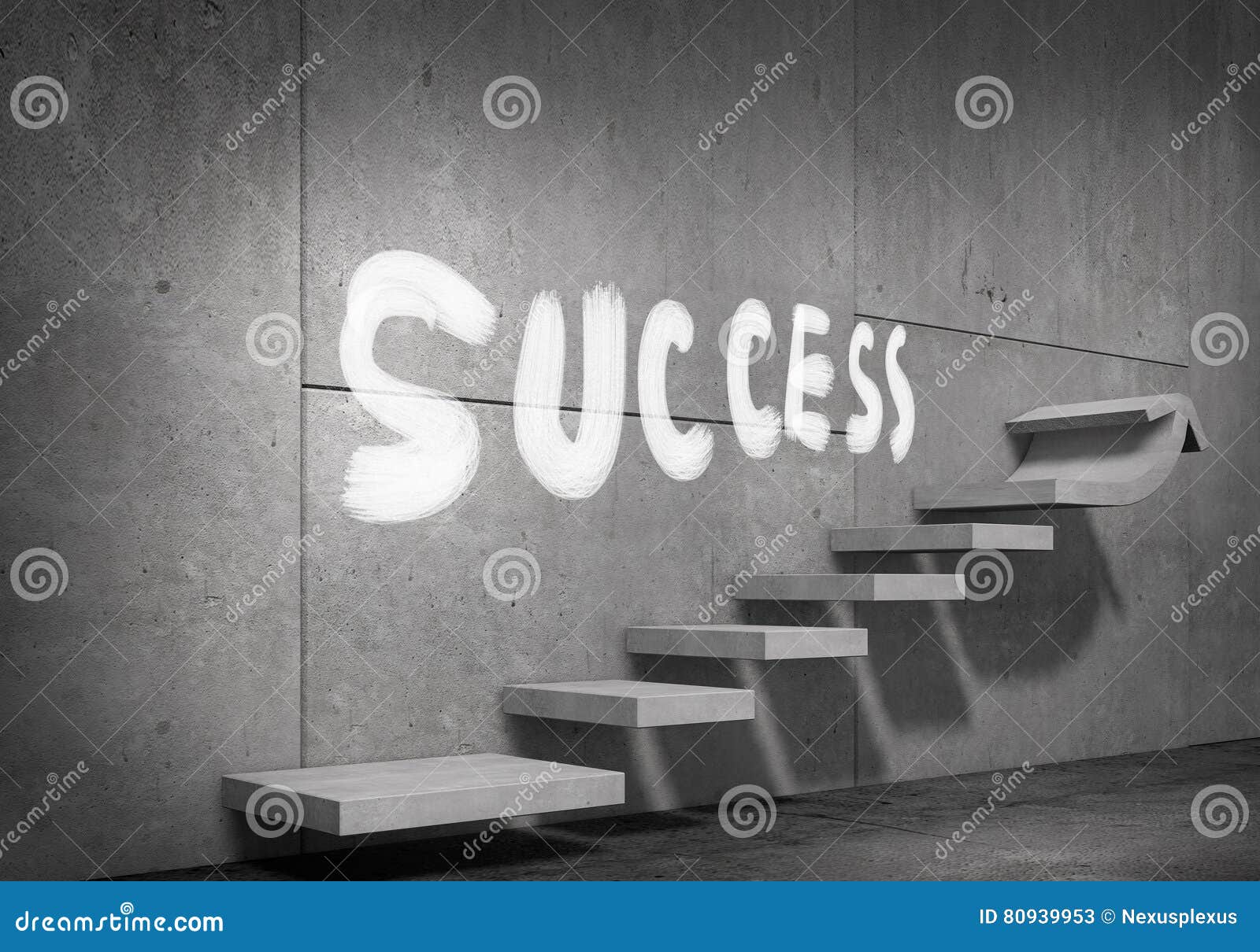 Ladder of Success and Achievement . Mixed Media Stock Image - Image of ...