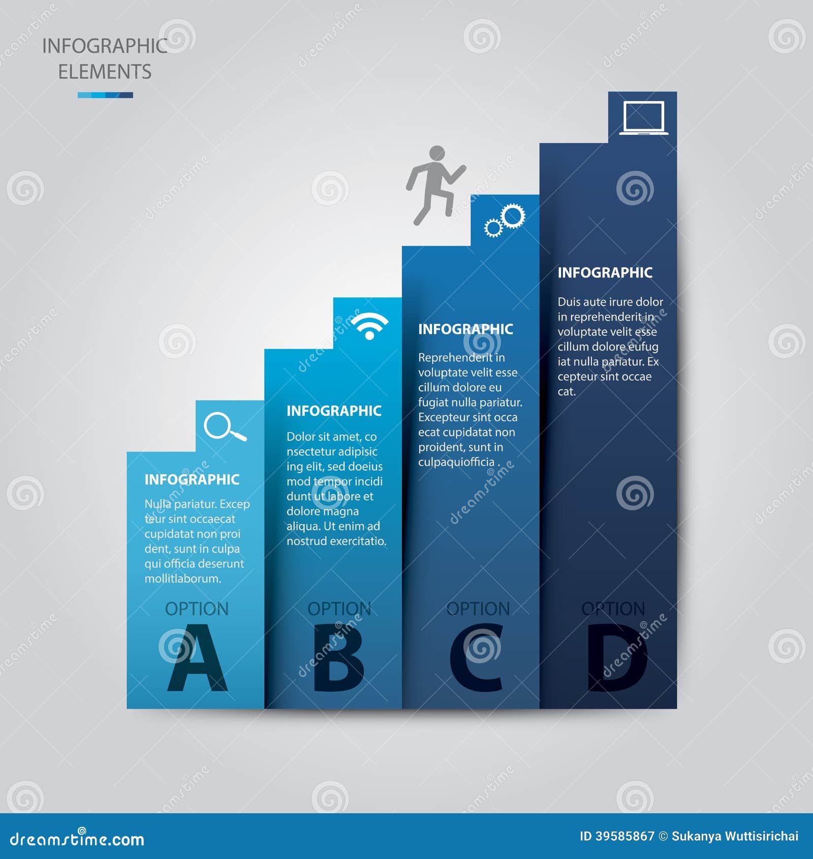 Ladder of Success Infographic-Vector Stock Vector - Illustration of ...