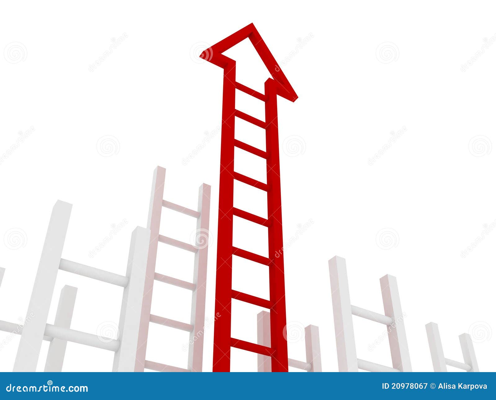 Ladder Of Success, Leading Up To An Open Door. Successful Business ...