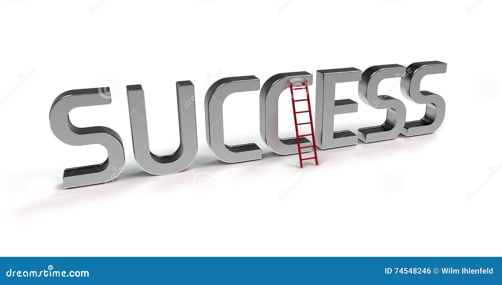 Ladder of success stock illustration. Illustration of rendering - 74548246