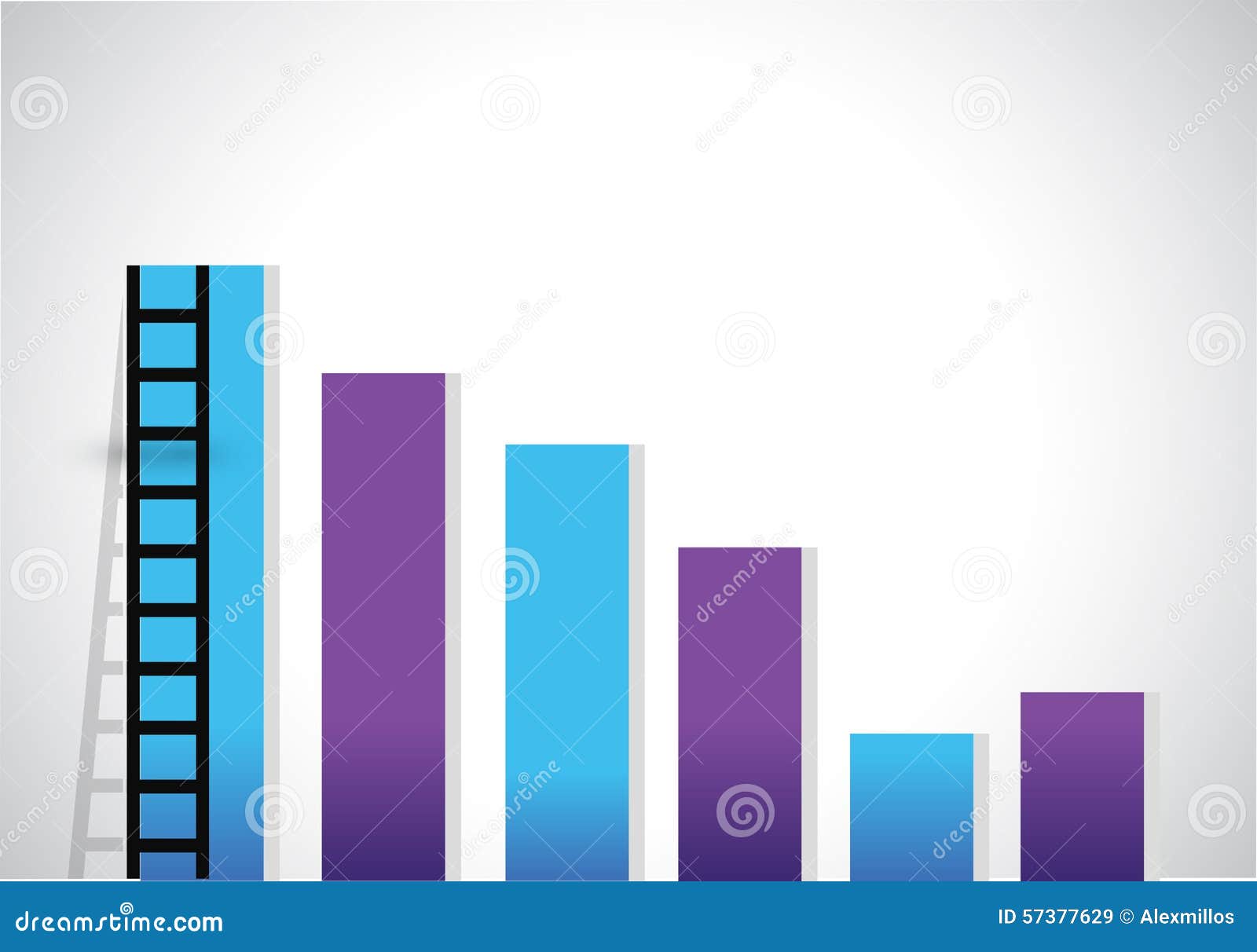 Ladder To of a Business Graph Illustration Design Stock Illustration ...
