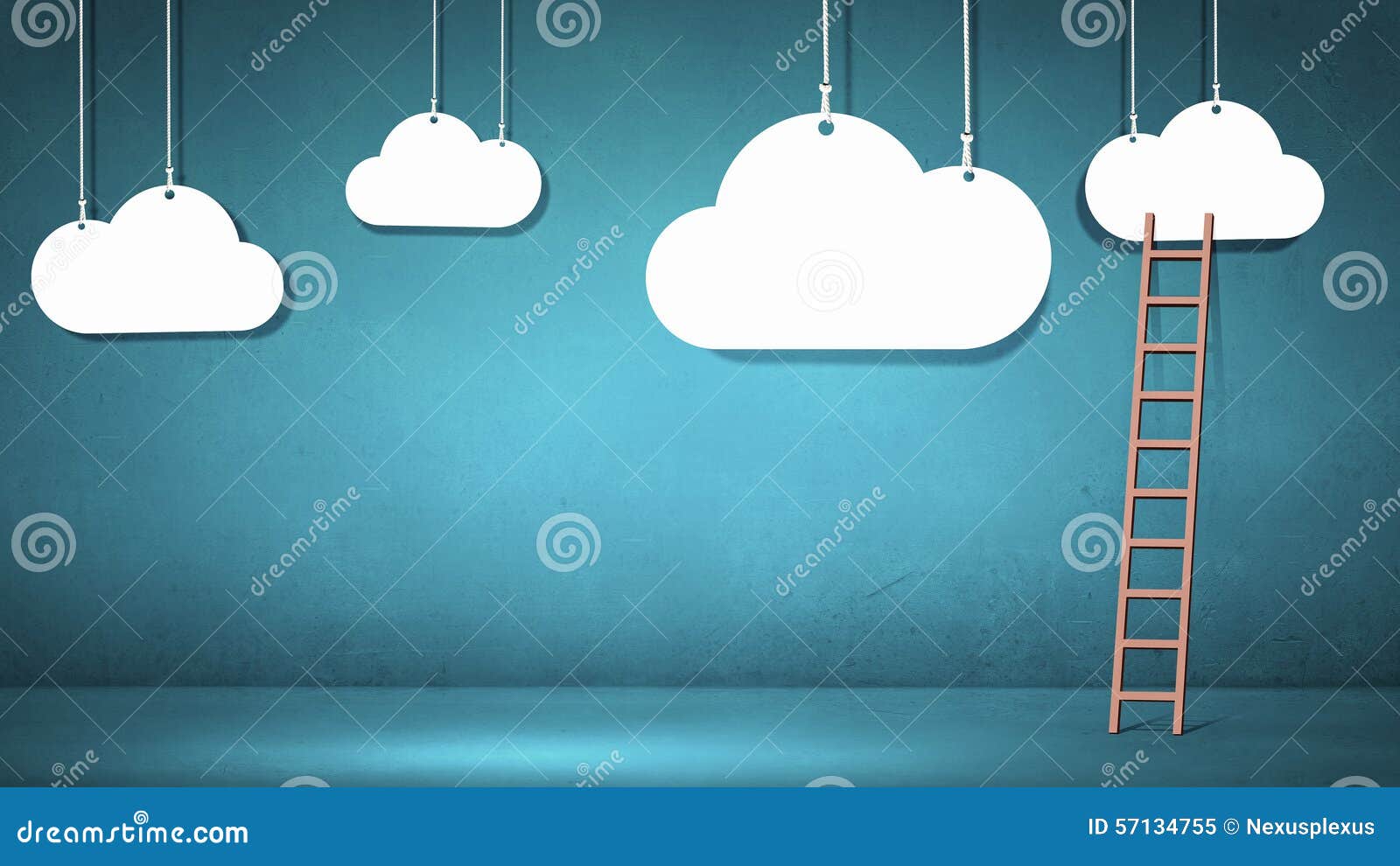 Ladder to cloud stock image. Image of achievement, simple - 57134755