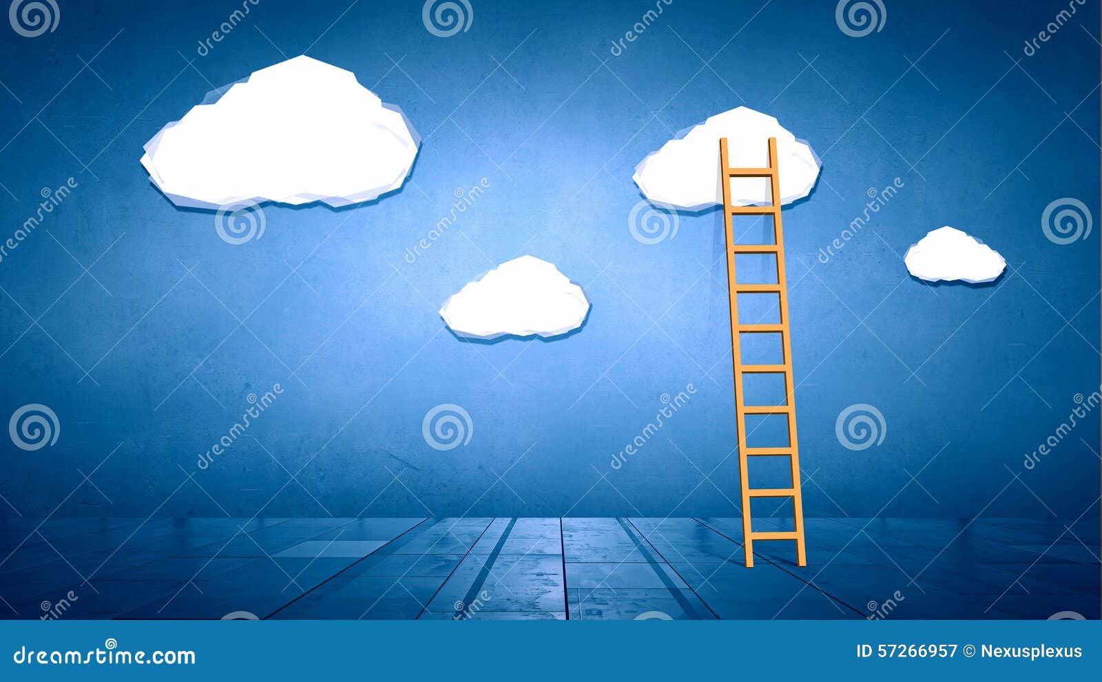 Ladder to cloud stock image. Image of simple, stairs - 57266957
