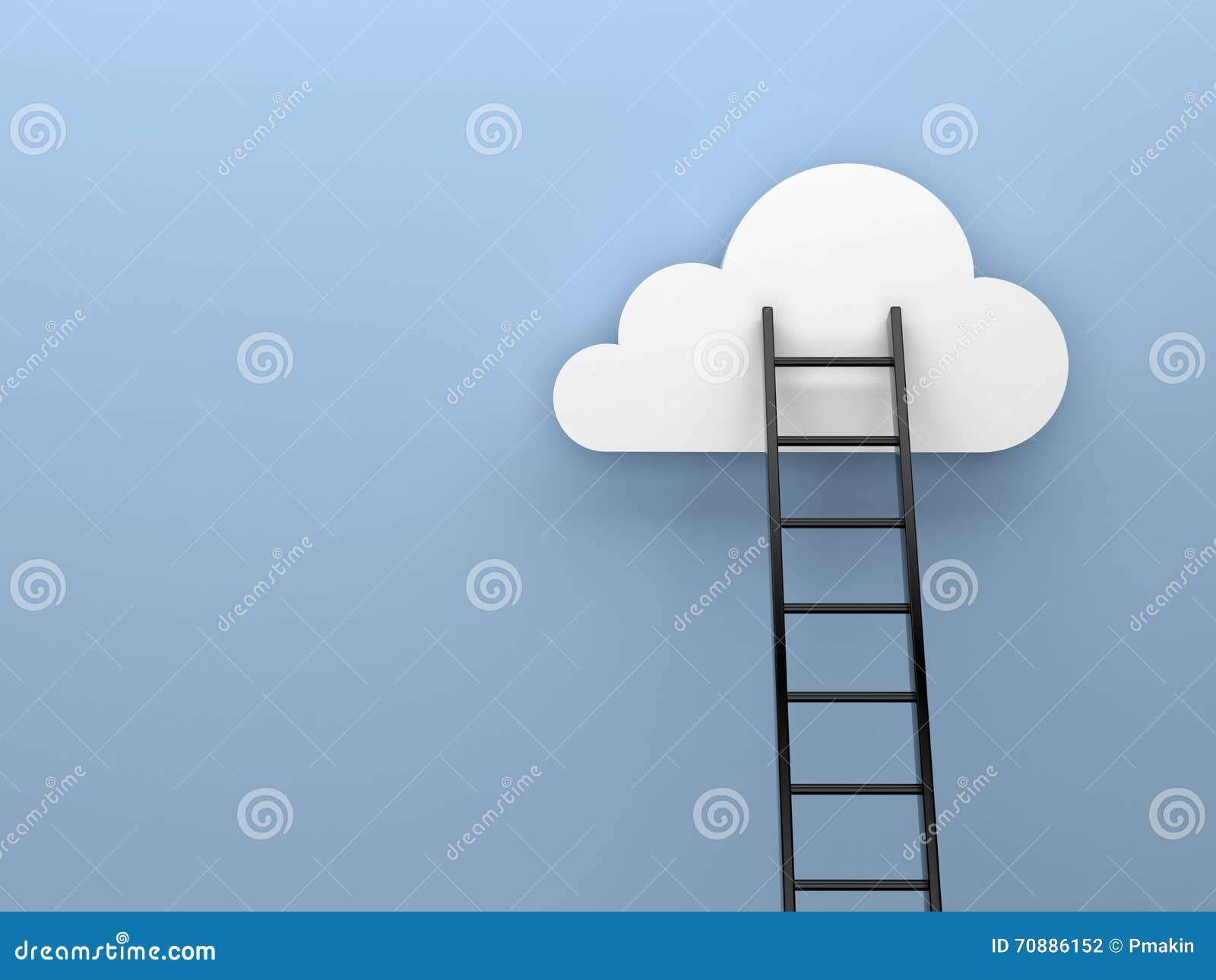 Ladder to cloud stock illustration. Illustration of cloudscape - 70886152