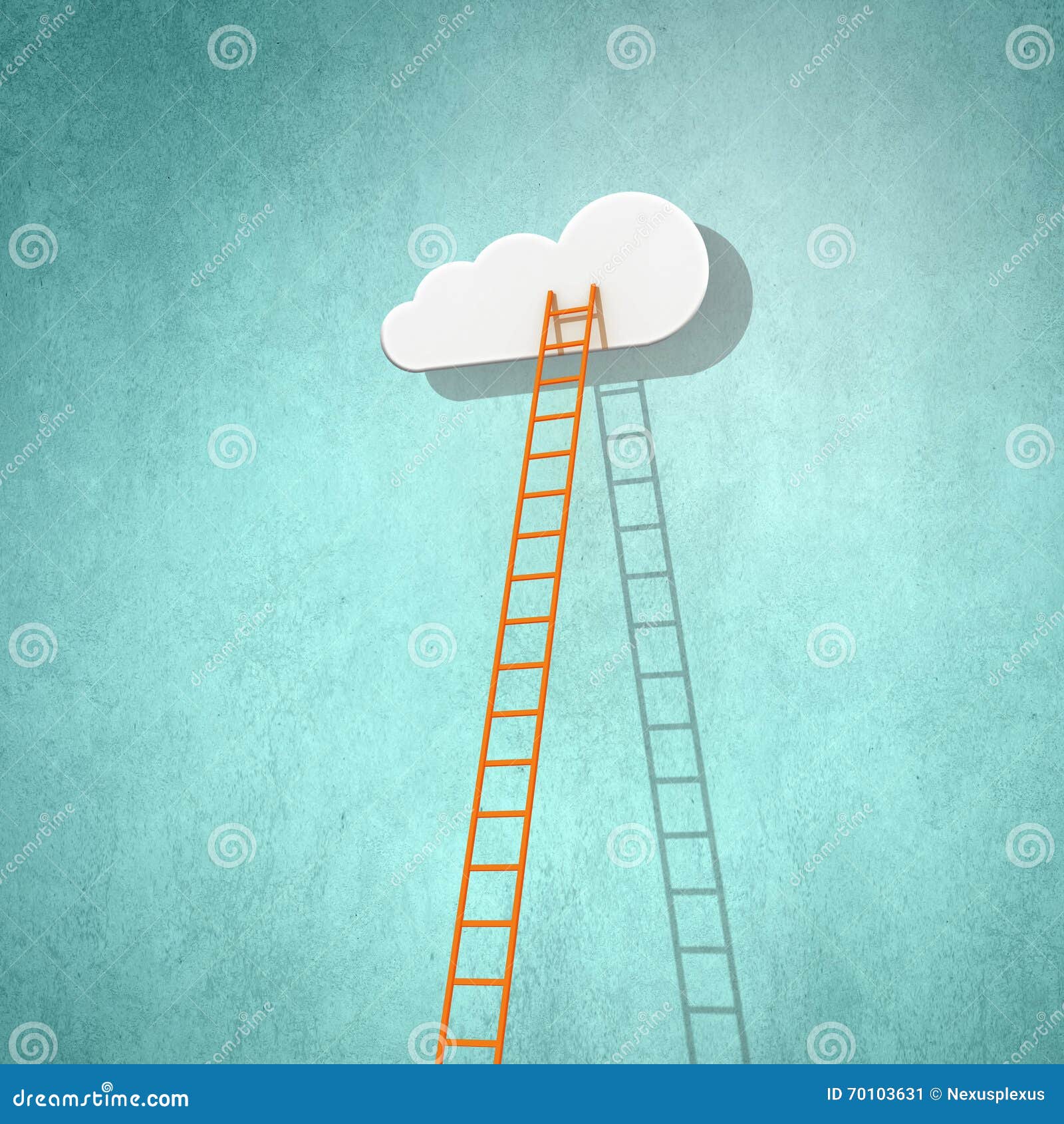 Ladder to cloud in sky stock image. Image of ladder, hope - 70103631