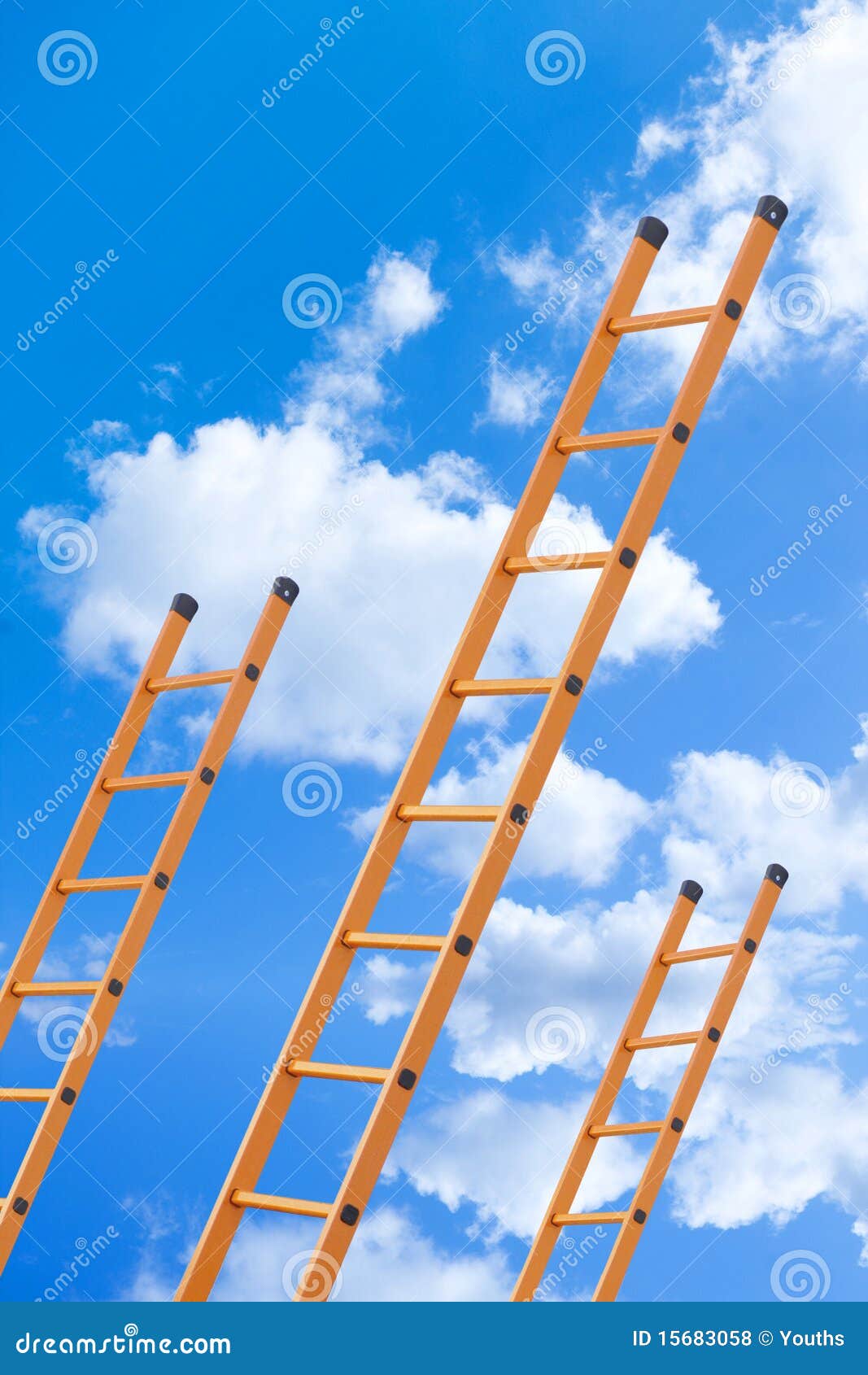 Ladder to the clouds stock photo. Image of challenge - 15683058