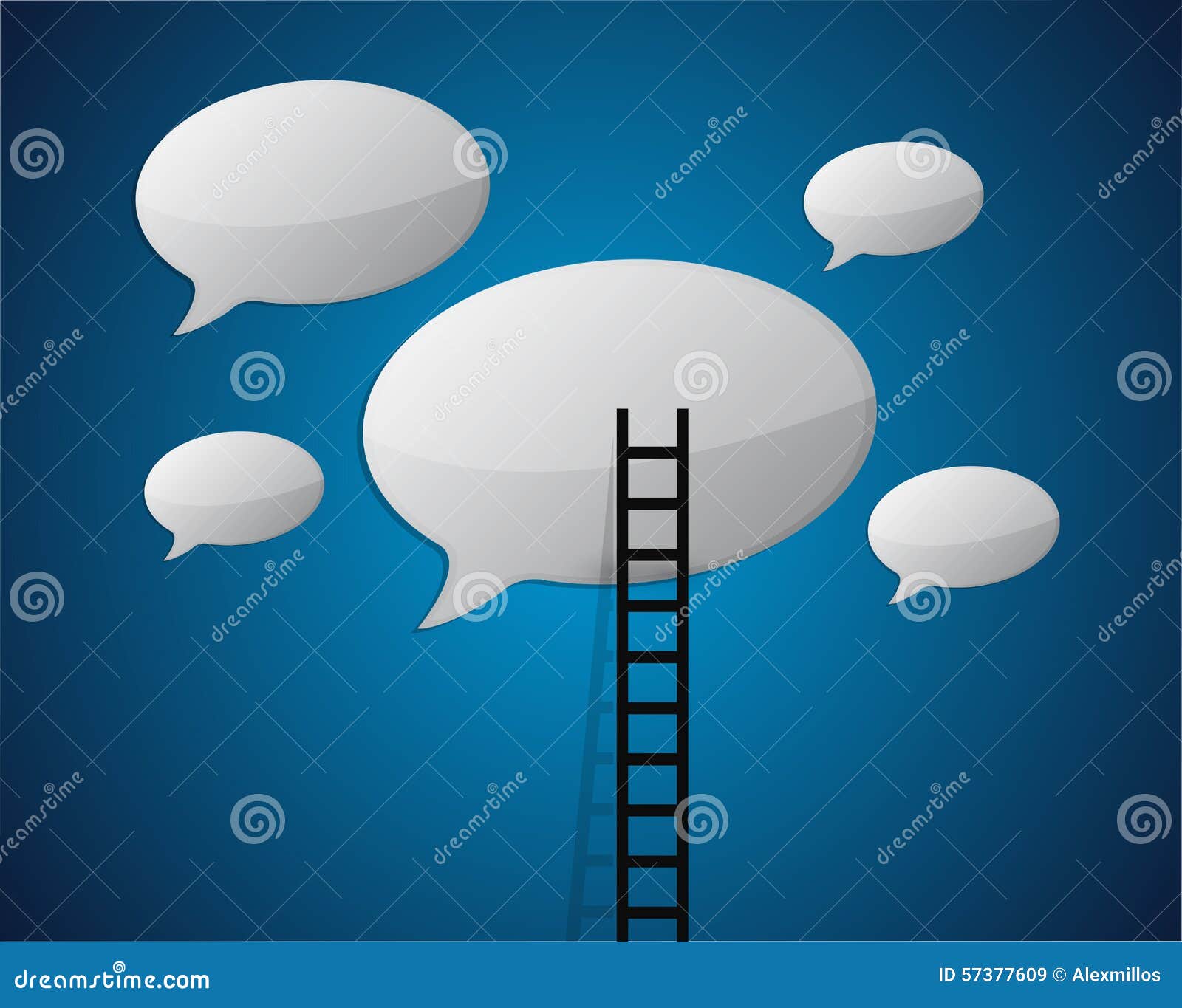 Ladder To Communicate Concept Stock Illustration - Illustration of ...