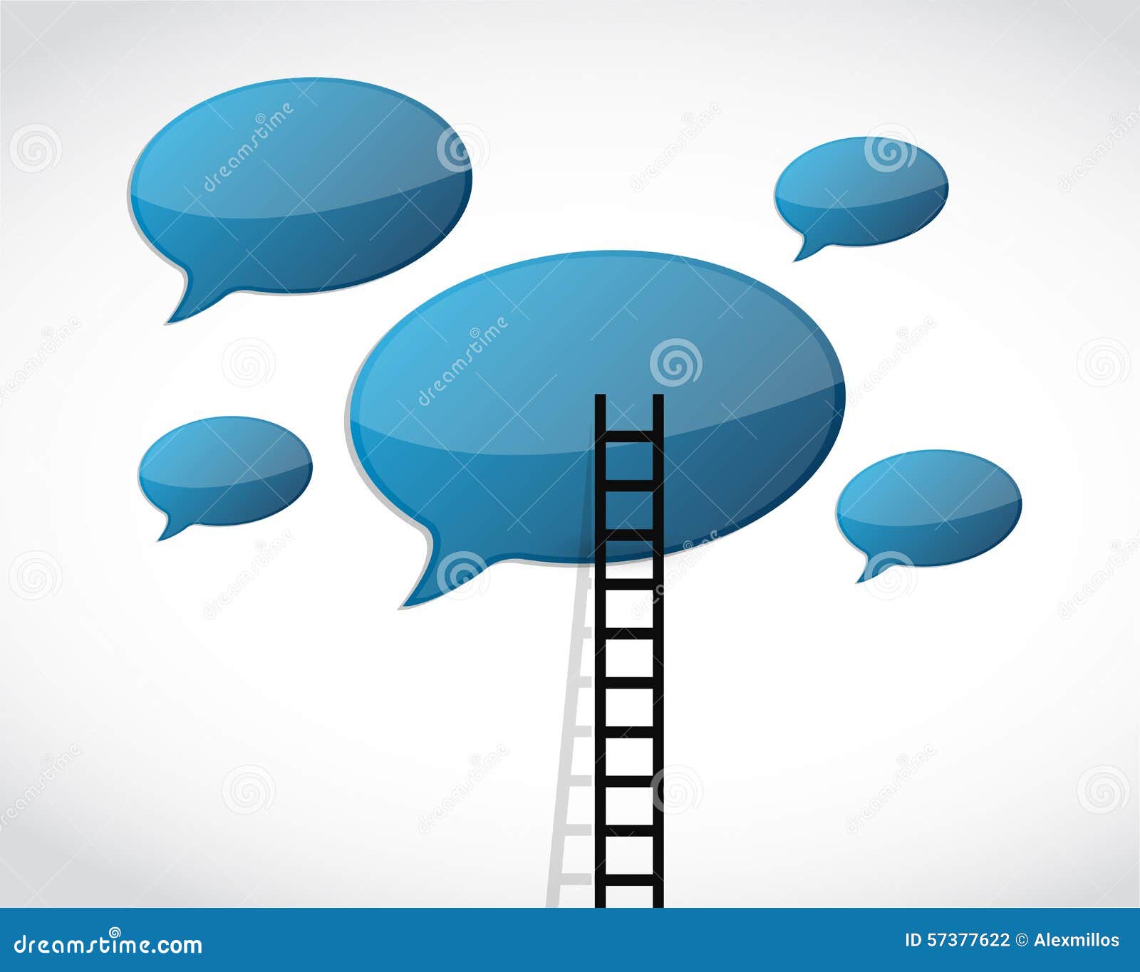 Ladder To Communicate Concept Stock Illustration - Illustration of ...
