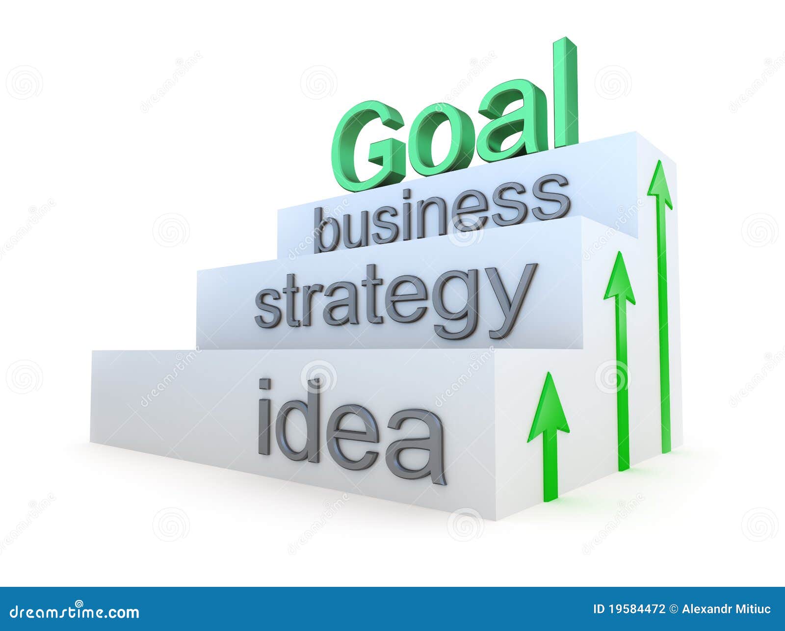 Ladder to the goal concept stock illustration. Illustration of idea ...