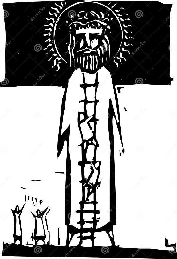 Ladder to God stock vector. Illustration of christianity - 23049893