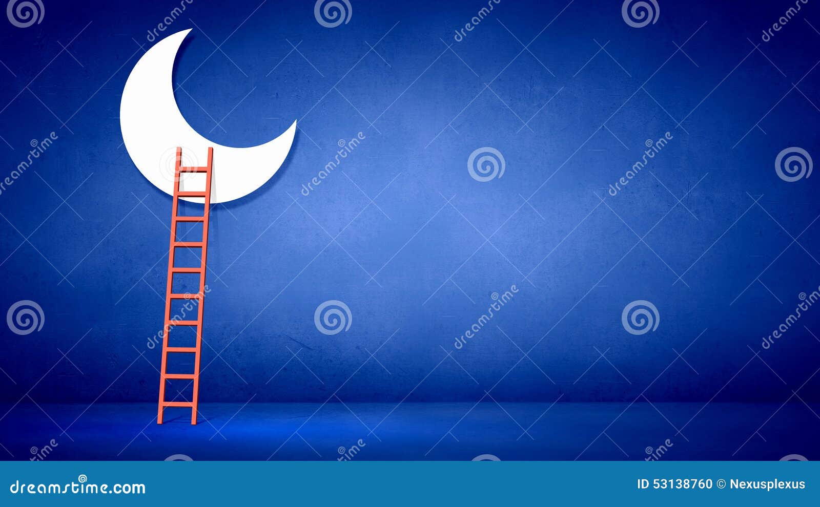 Ladder to moon stock photo. Image of steps, challenge - 53138760
