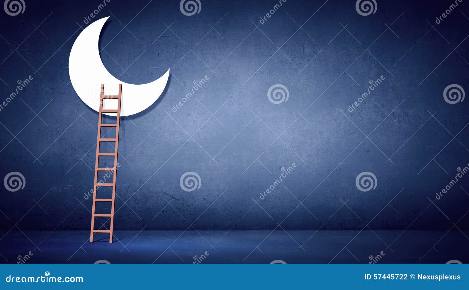 Ladder to moon stock photo. Image of dream, symbol, high - 57445722