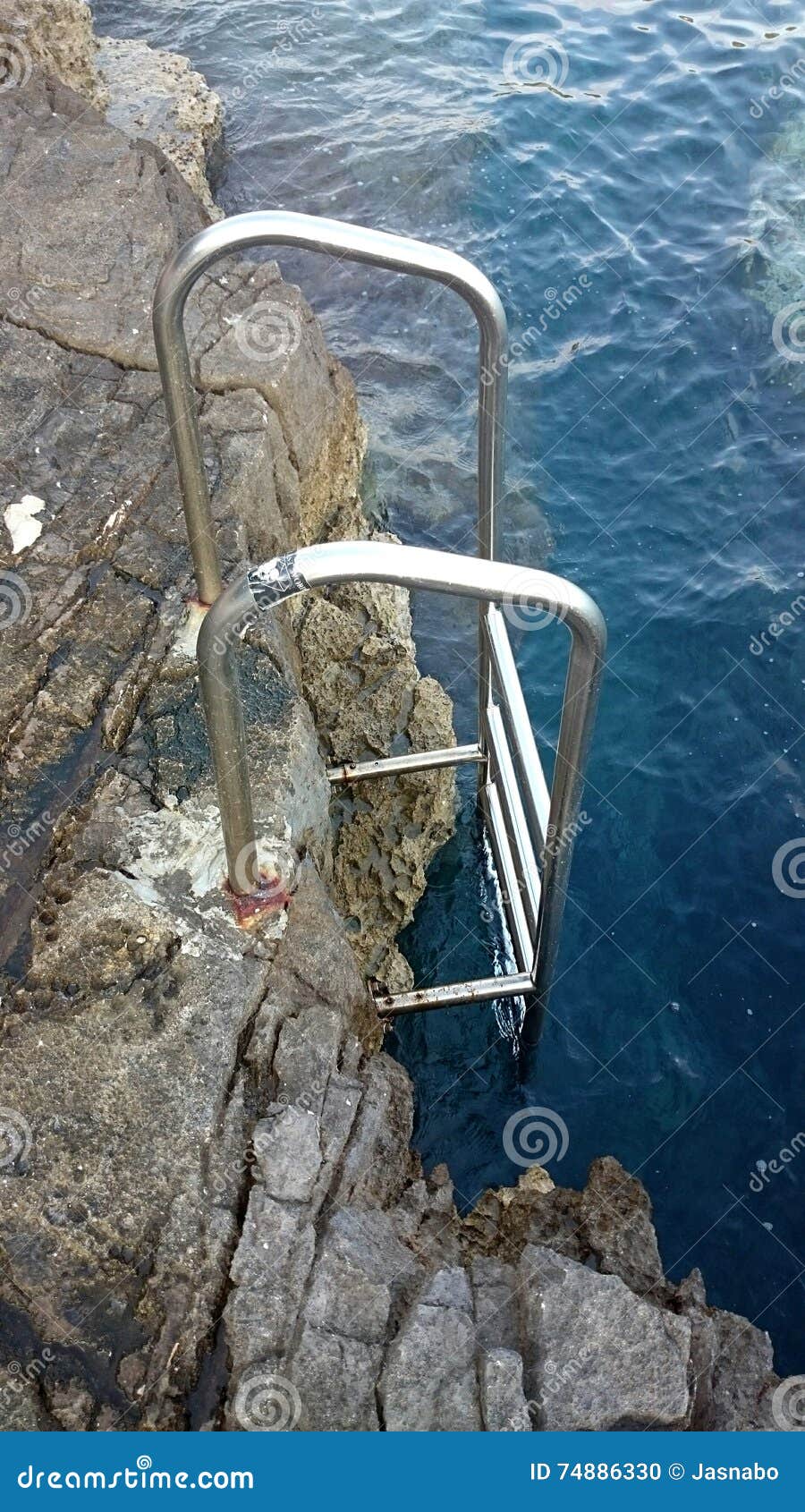 Ladder to the sea stock photo. Image of ladder, leading - 74886330