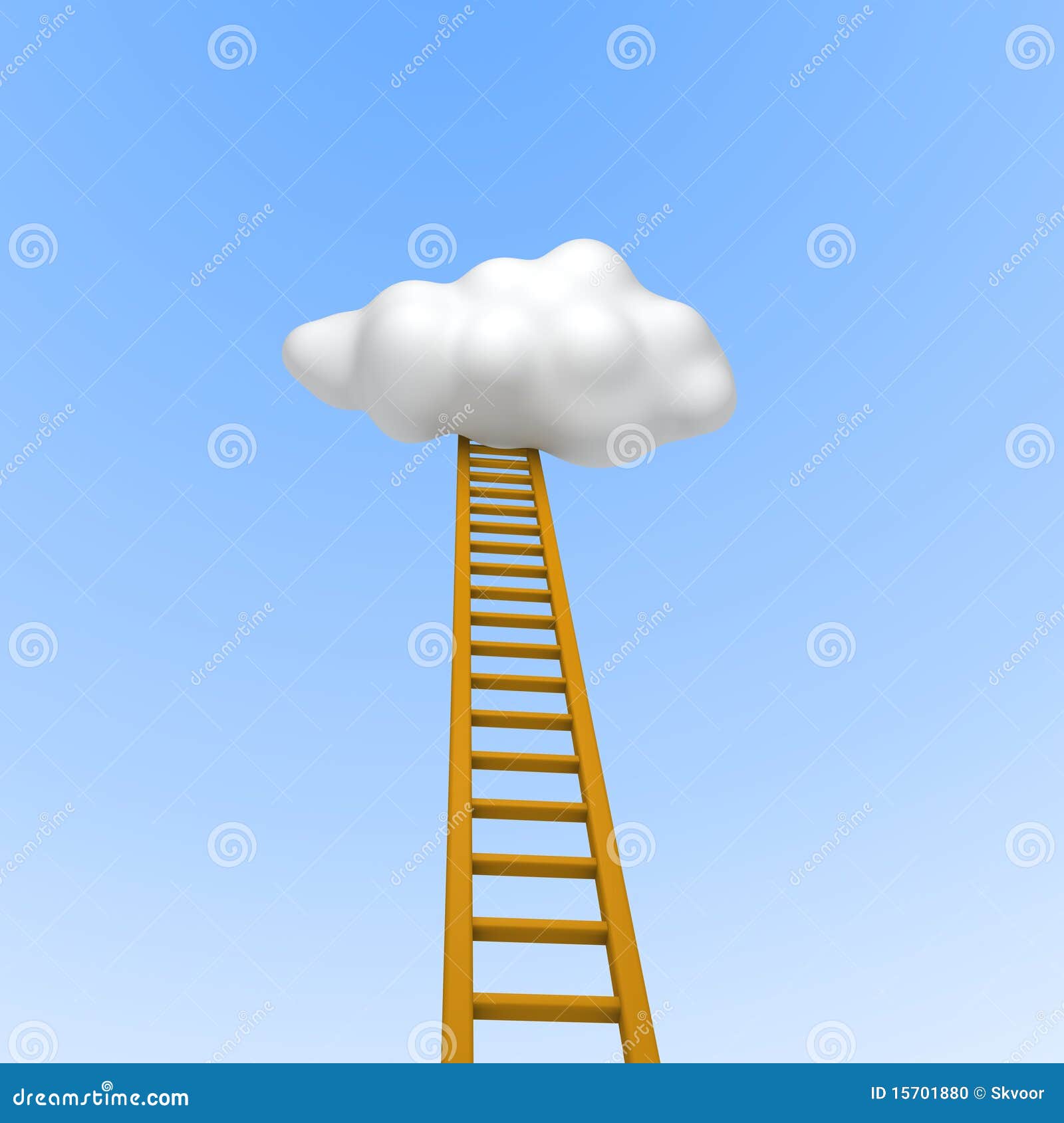 Ladder to the sky stock illustration. Illustration of long - 15701880
