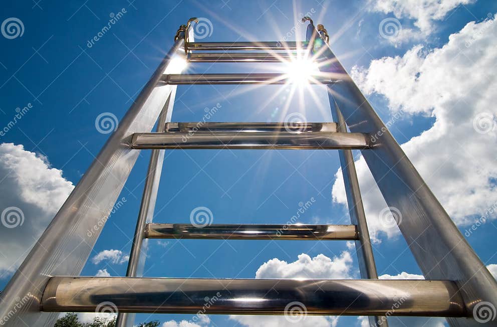 Ladder to the sky stock photo. Image of moving, imagination - 9586162