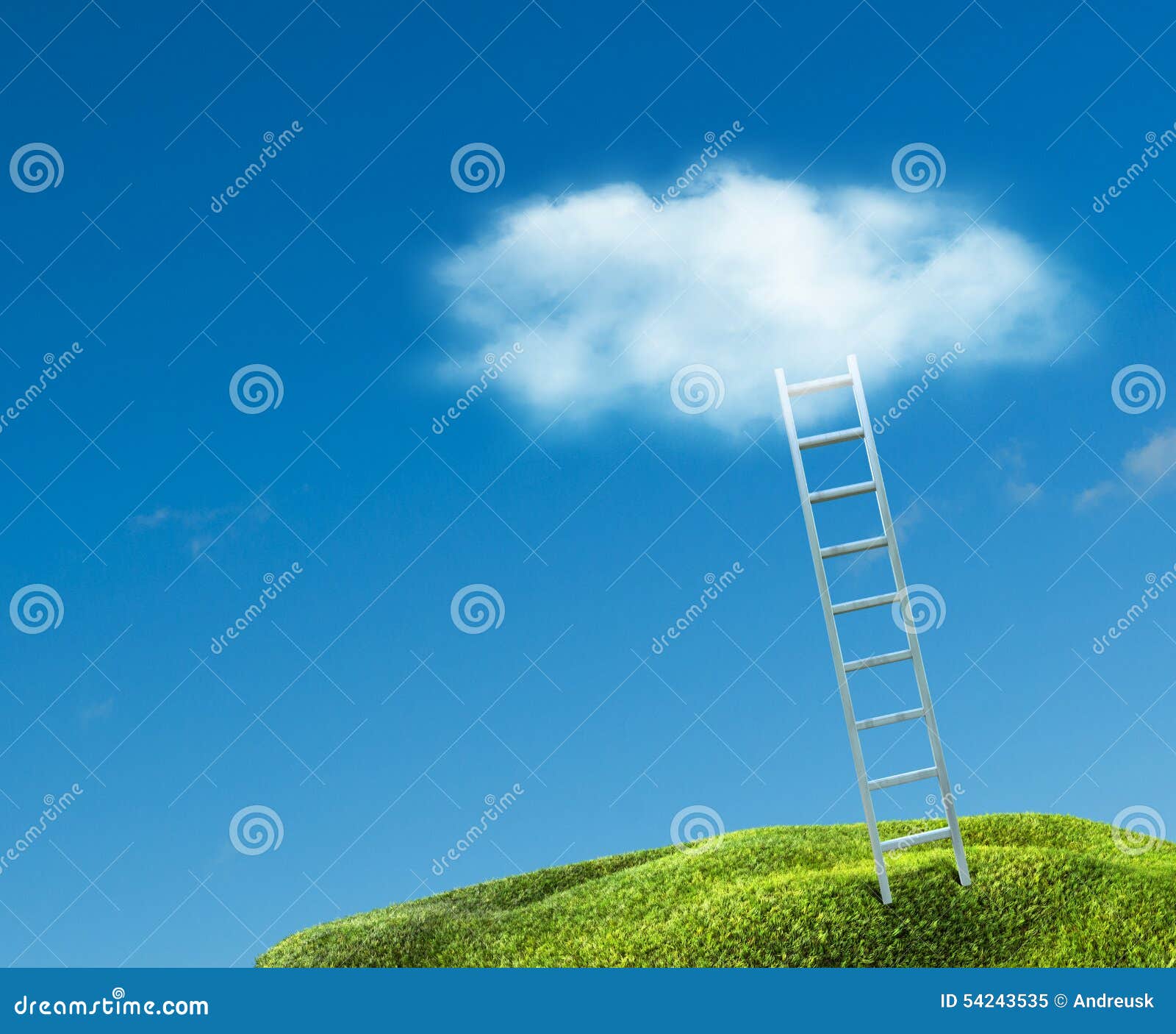Ladder to sky stock illustration. Illustration of abstract - 54243535