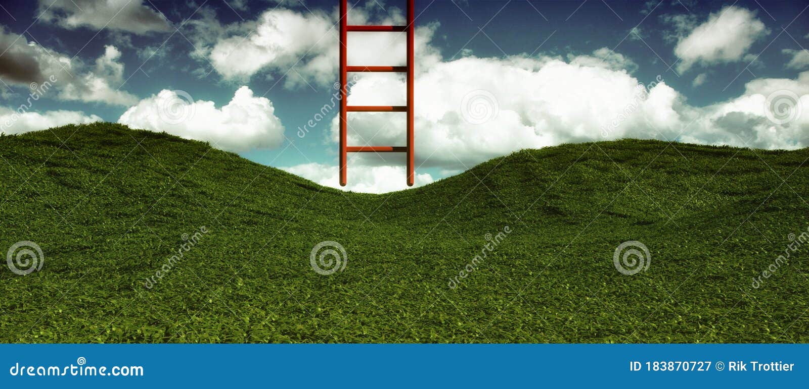 Ladder to the Sky. stock image. Image of skyward, field - 183870727