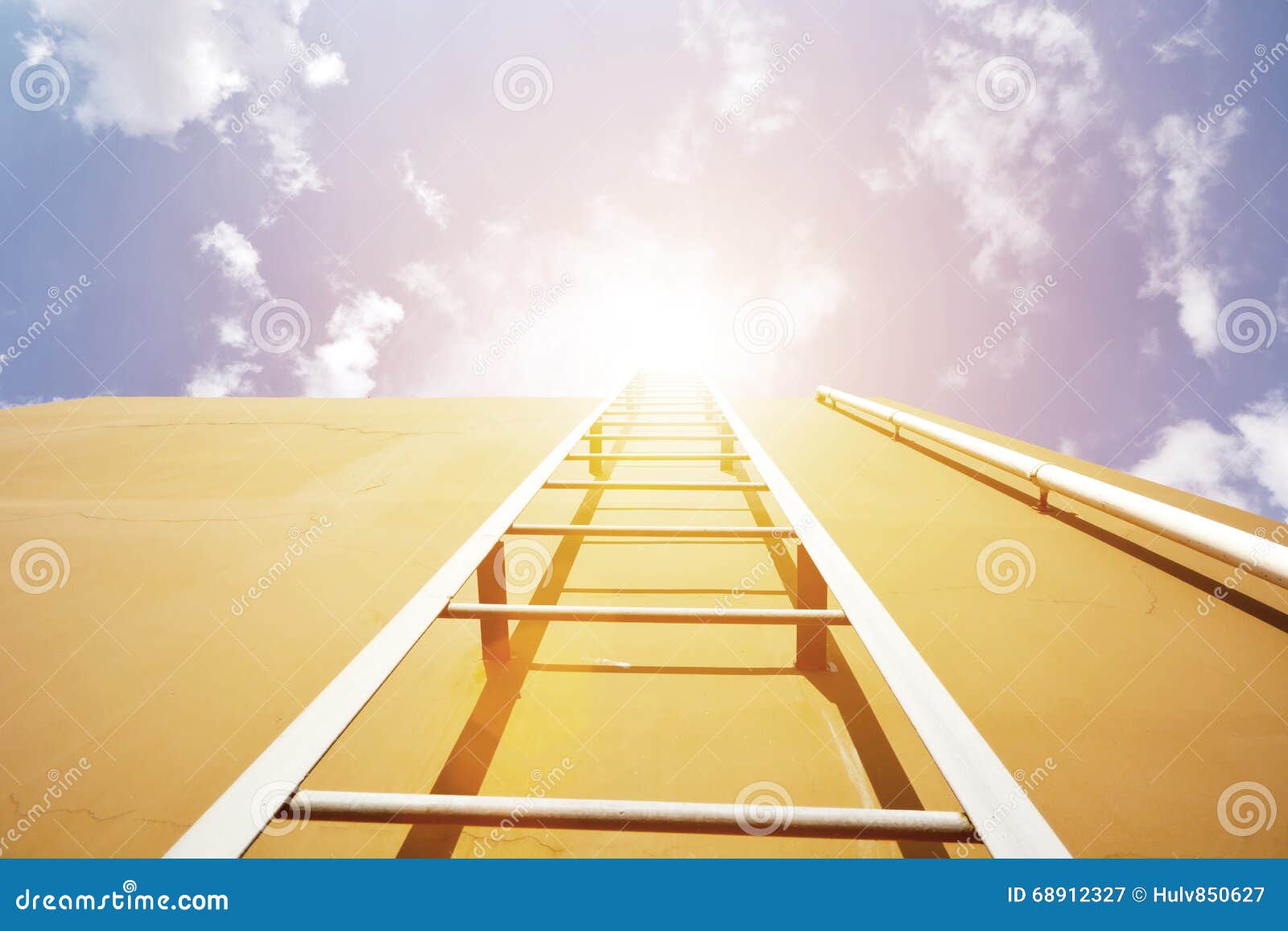 Ladder to sky stock image. Image of cloud, idea, ladder - 68912327
