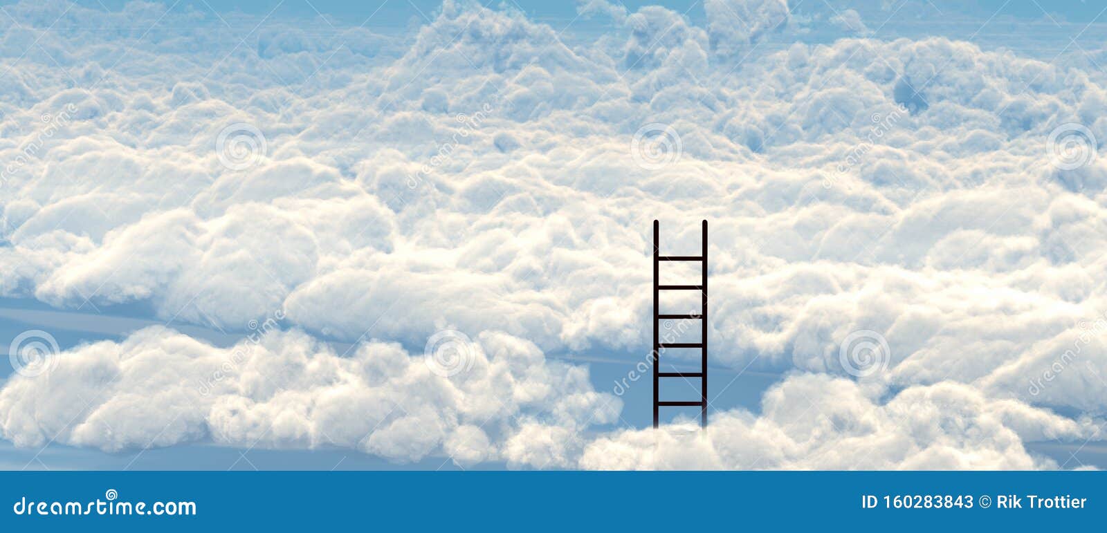 Ladder to the Sky. stock illustration. Illustration of success - 160283843