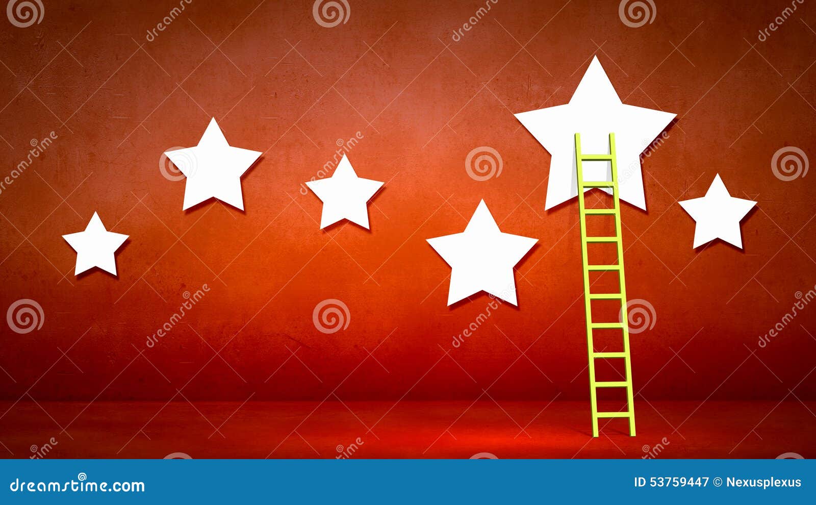 Ladder to stars stock illustration. Illustration of goal - 53759447