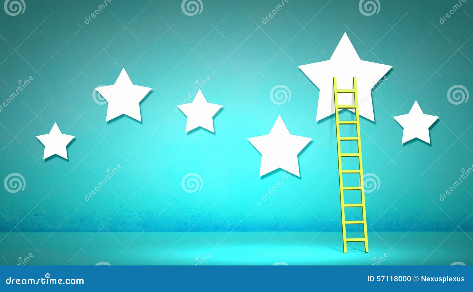 Ladder to stars stock illustration. Illustration of step - 57118000