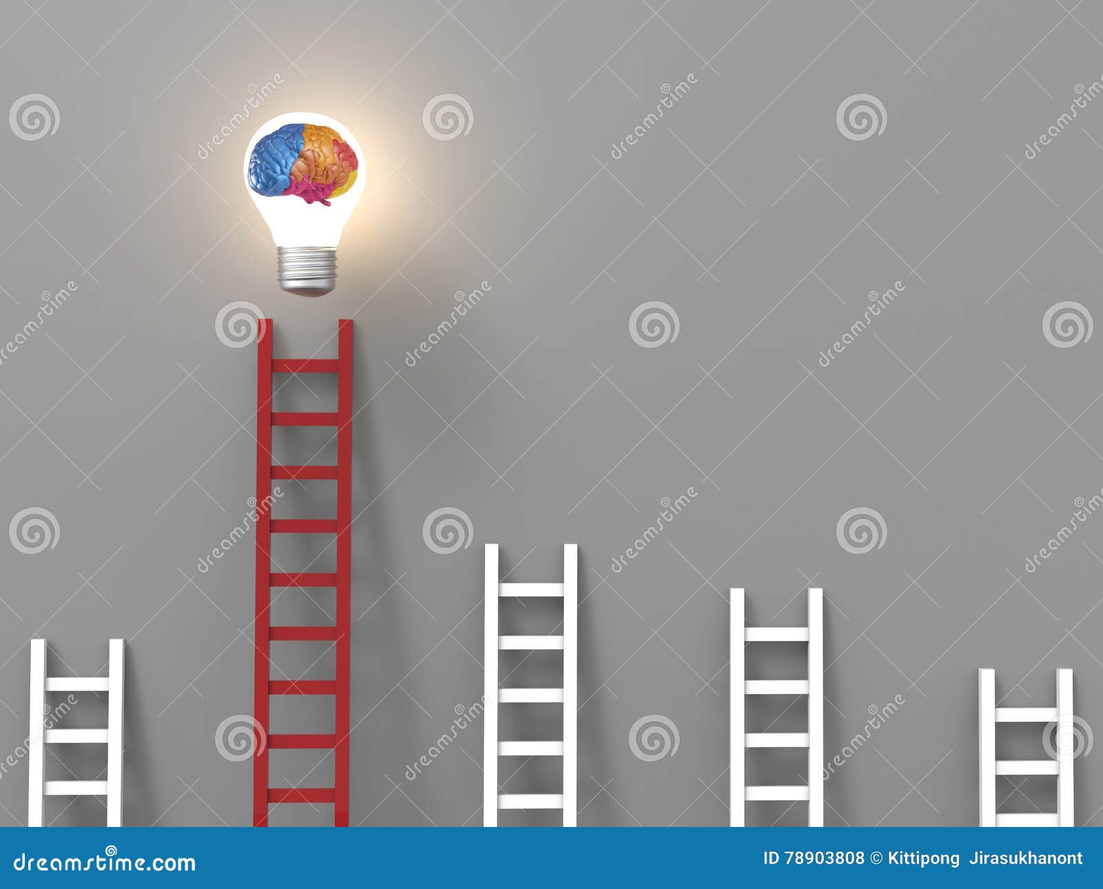 Ladder to success concept stock illustration. Illustration of colorful ...