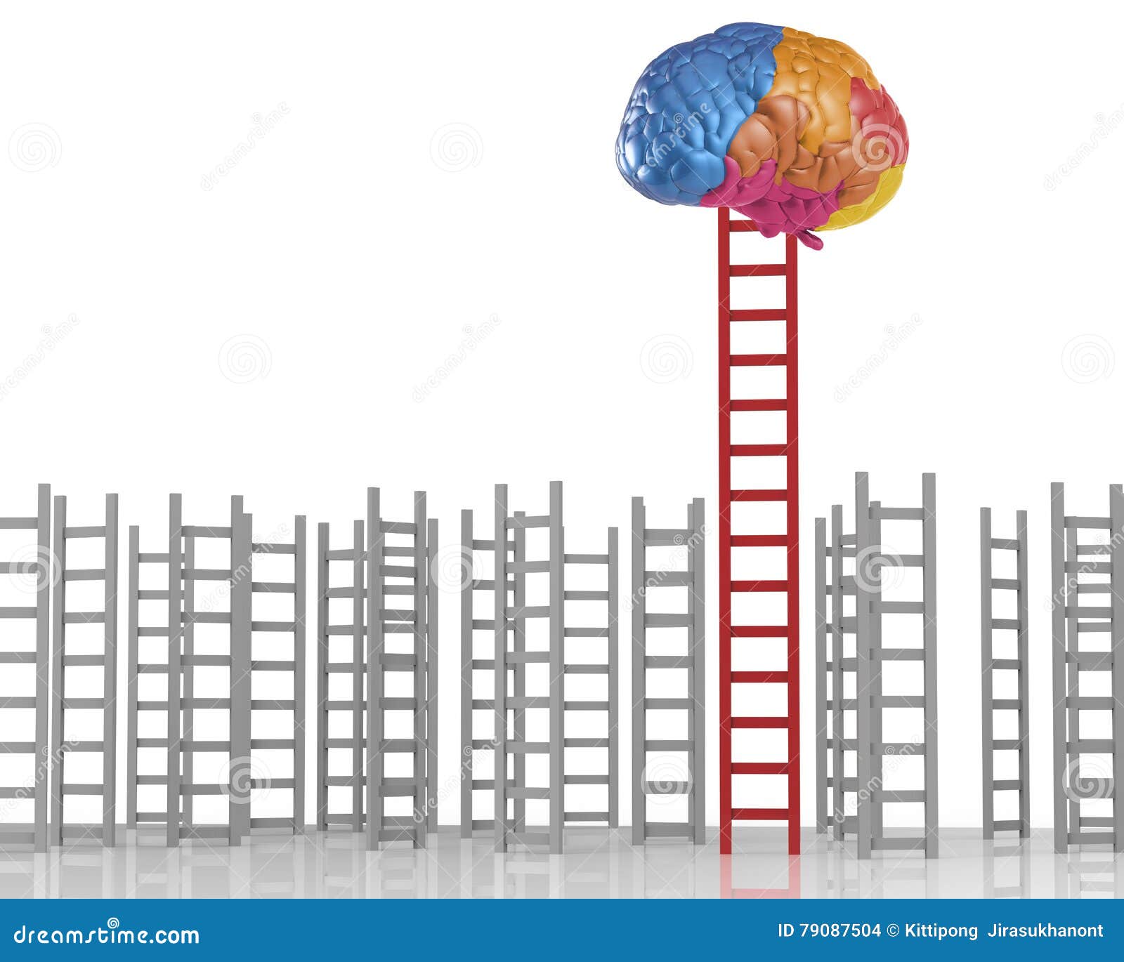 Ladder to success concept stock illustration. Illustration of thinking ...