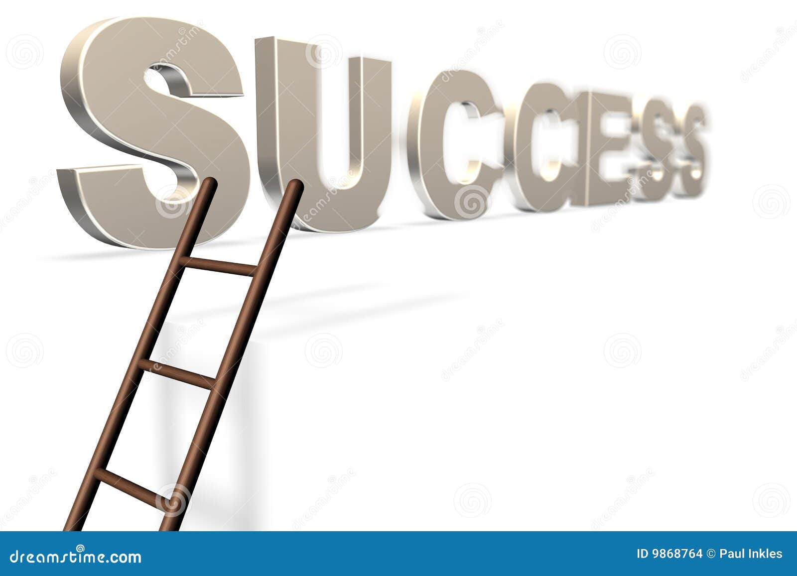 The Ladder to Success Gold stock illustration. Illustration of concept ...