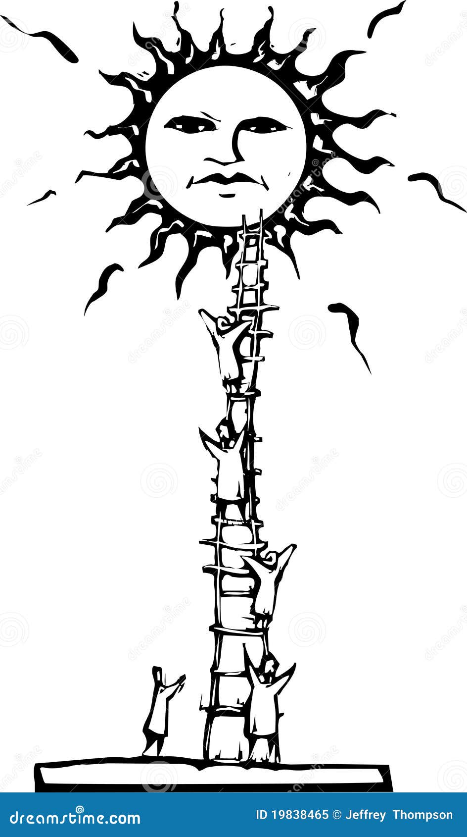 Ladder to the Sun stock vector. Illustration of myth - 19838465