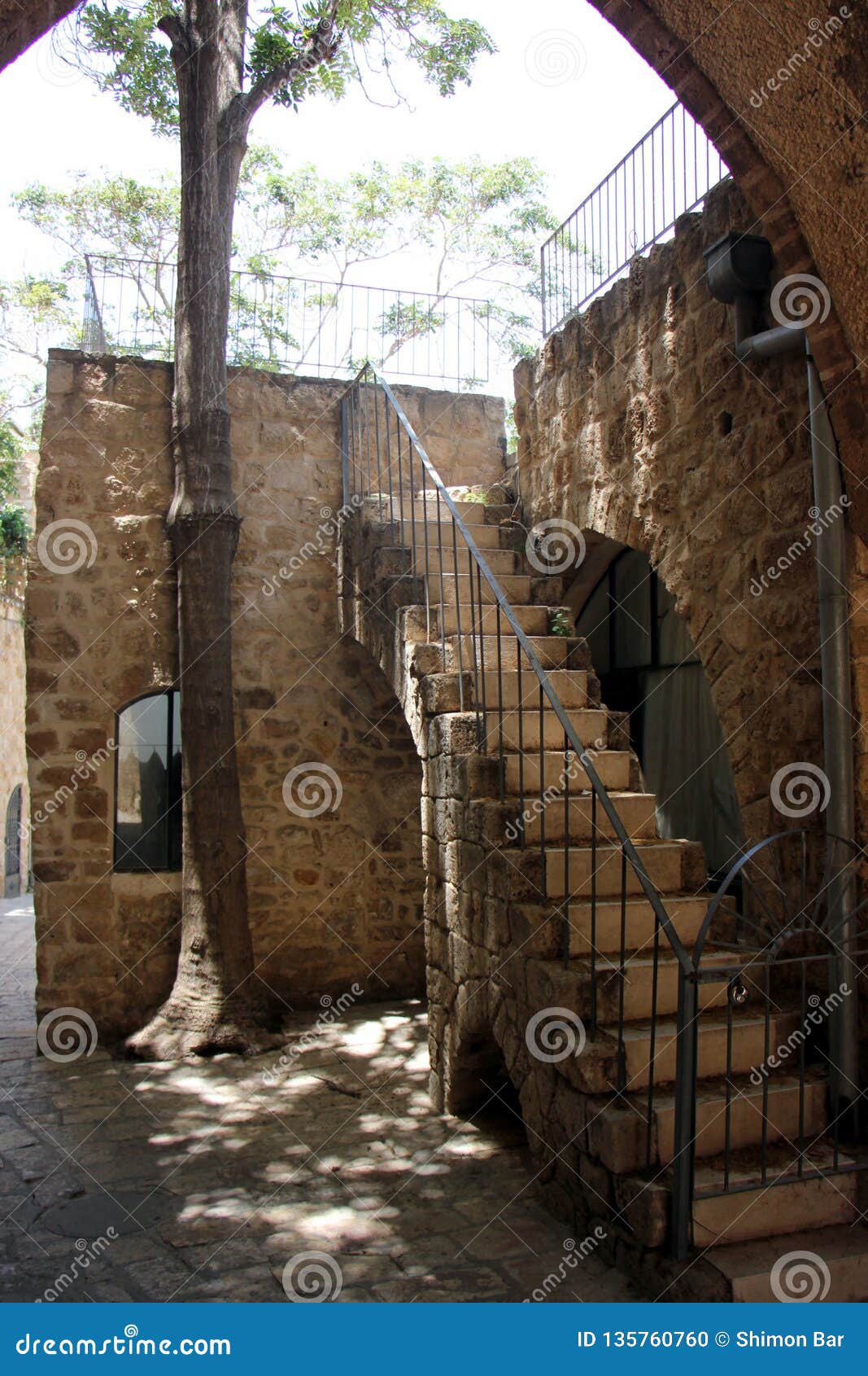 Ladder up and down stock photo. Image of element, wall - 135760760