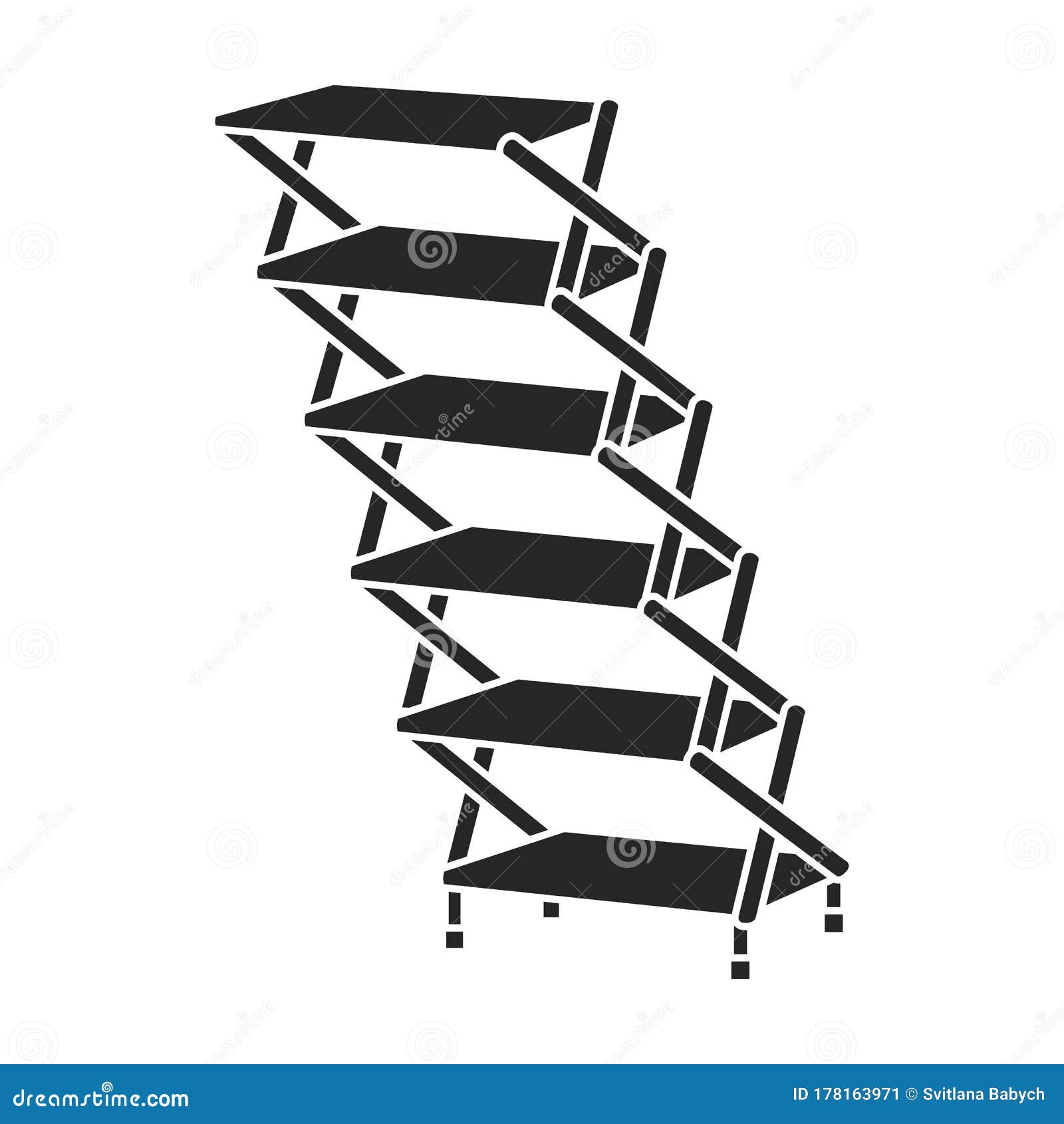 Ladder Vector Icon.Black Vector Icon Isolated on White Background ...