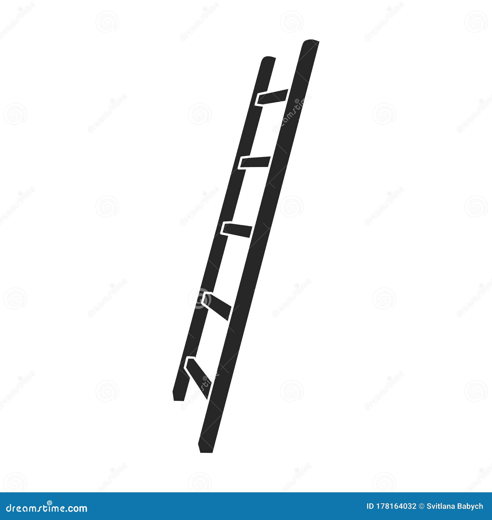 Ladder Vector Icon.Black Vector Icon Isolated on White Background ...