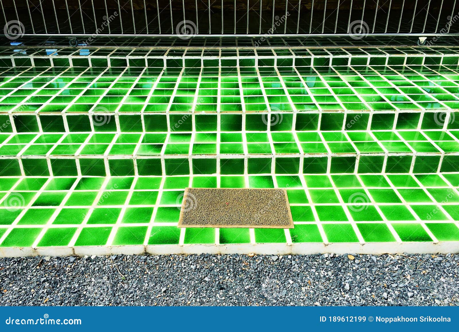 Ladder Walkway with Green Tile before Go Inside Sanctuary Stock Image ...