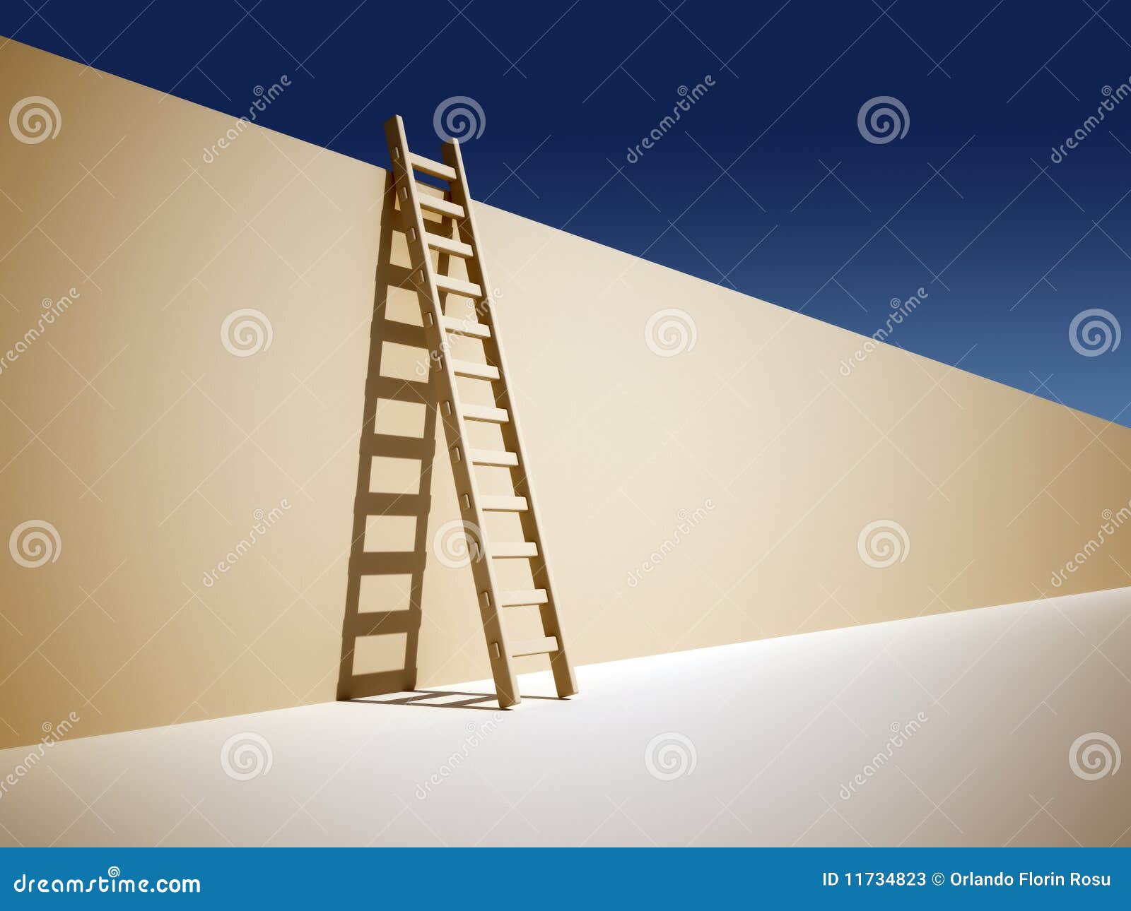 Ladder On Wall Stock Photos - Image: 11734823
