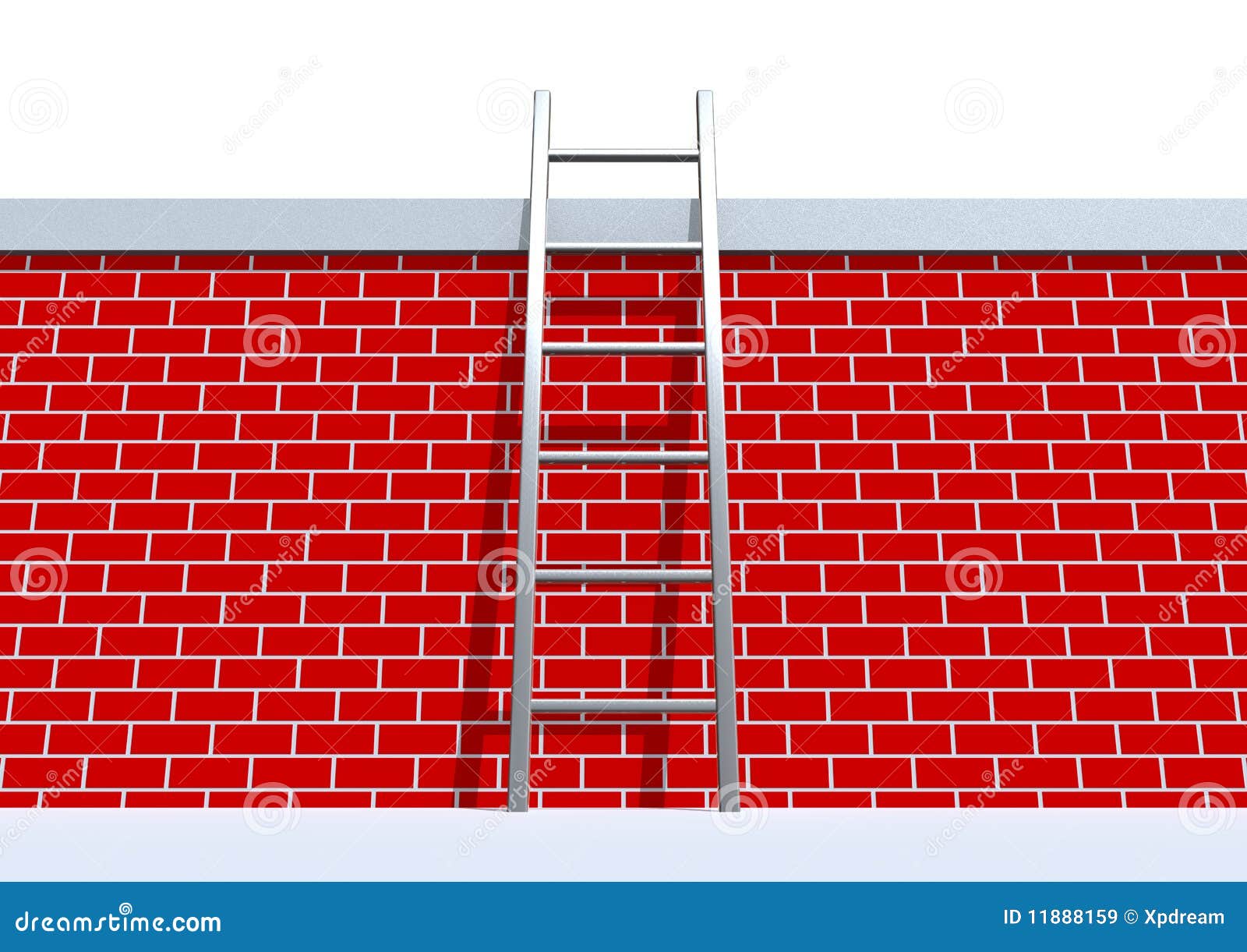 Ladder On Wall Royalty-Free Stock Photography | CartoonDealer.com #11888159
